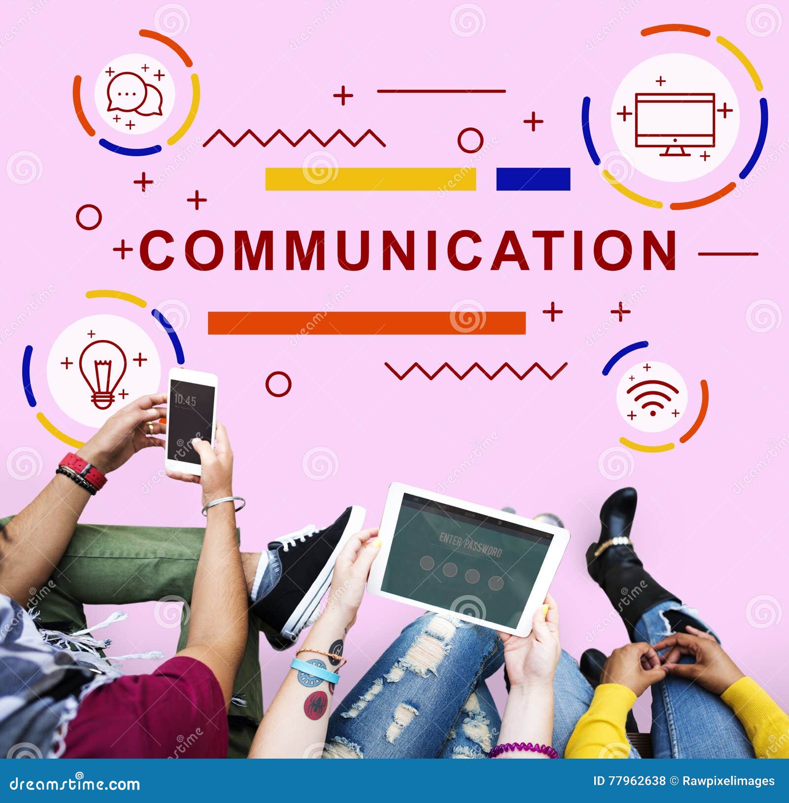 Communication Connection Interaction Information Concept Stock Photo ...