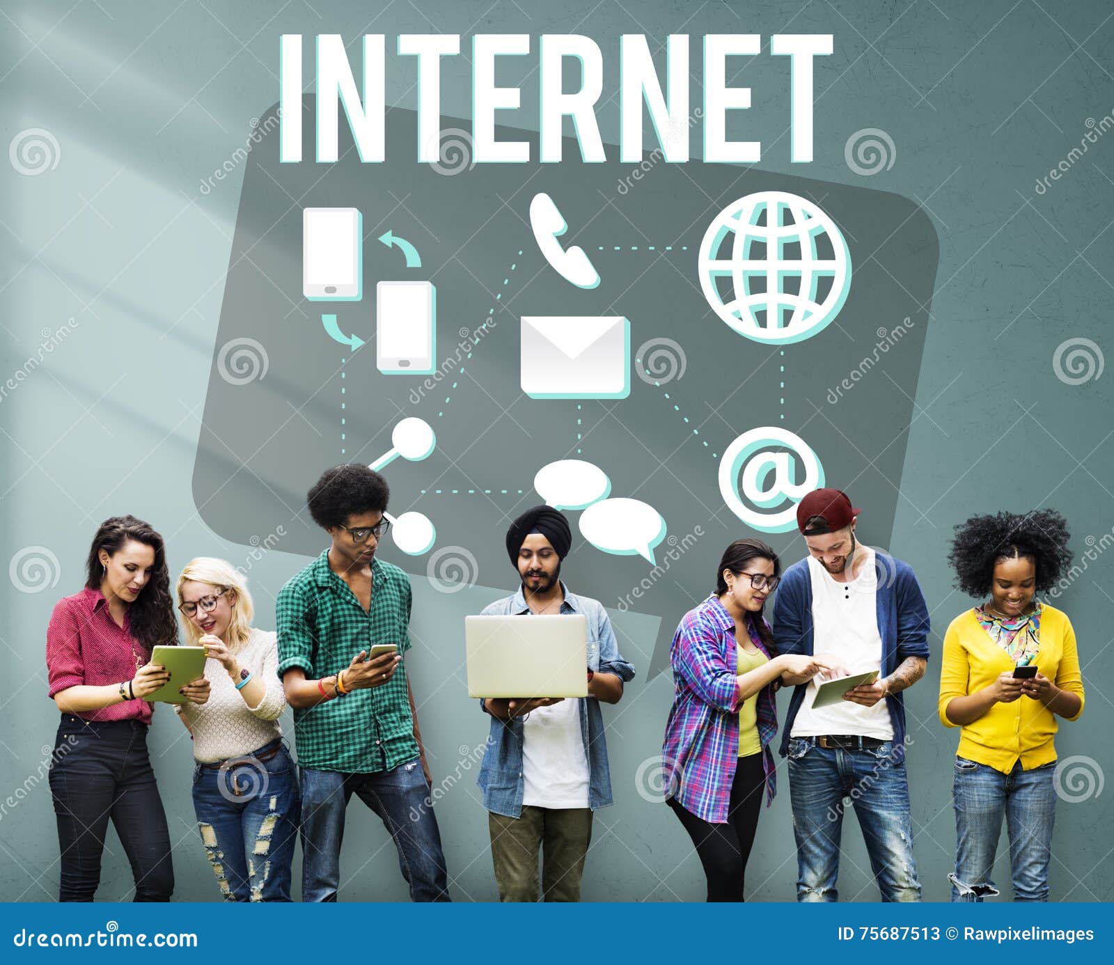 Communication Connection Internet Multimedia Technology Concept Stock ...