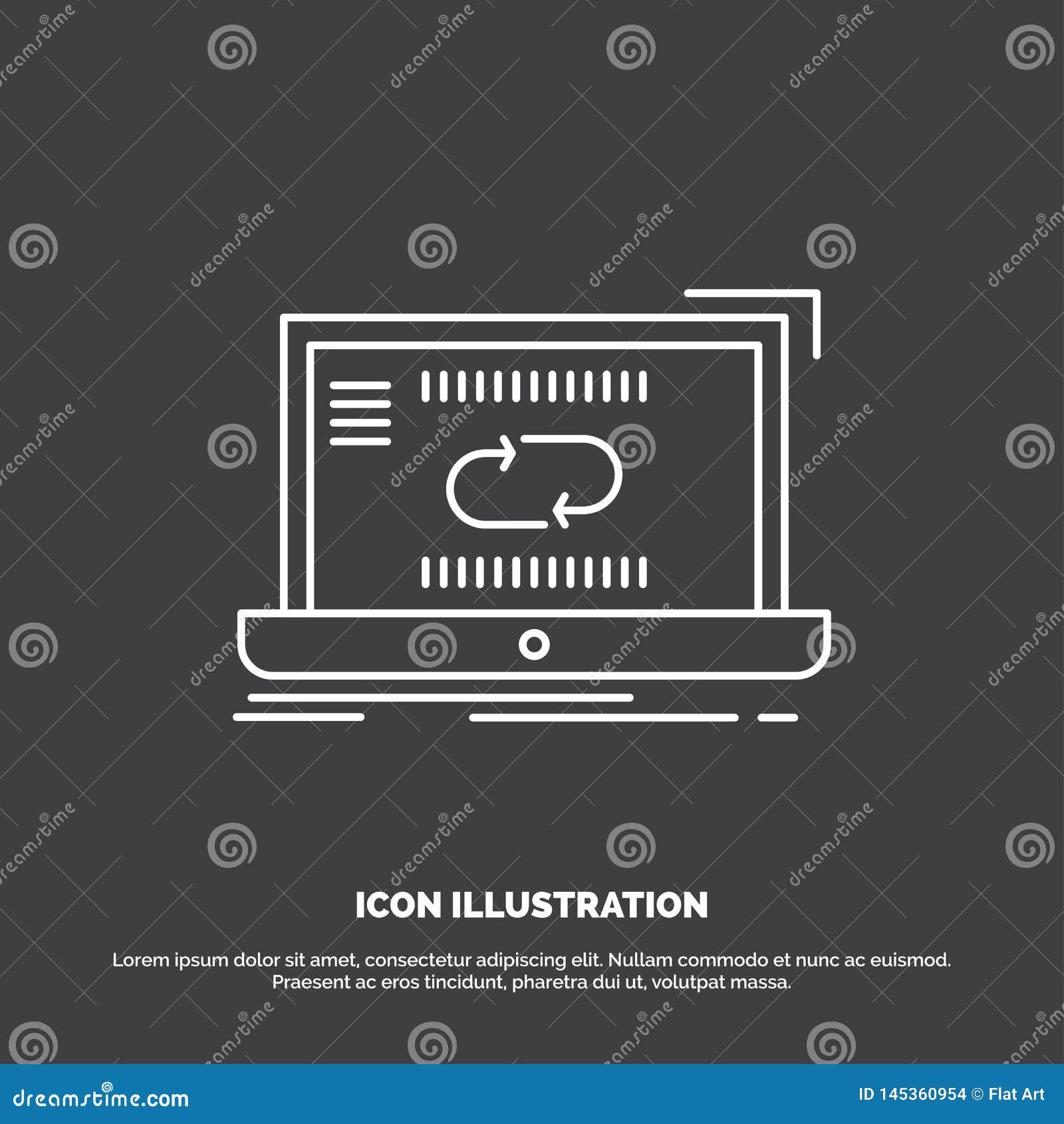 Communication Connection Link Sync Synchronization Icon Line Vector Symbol For Ui And Ux