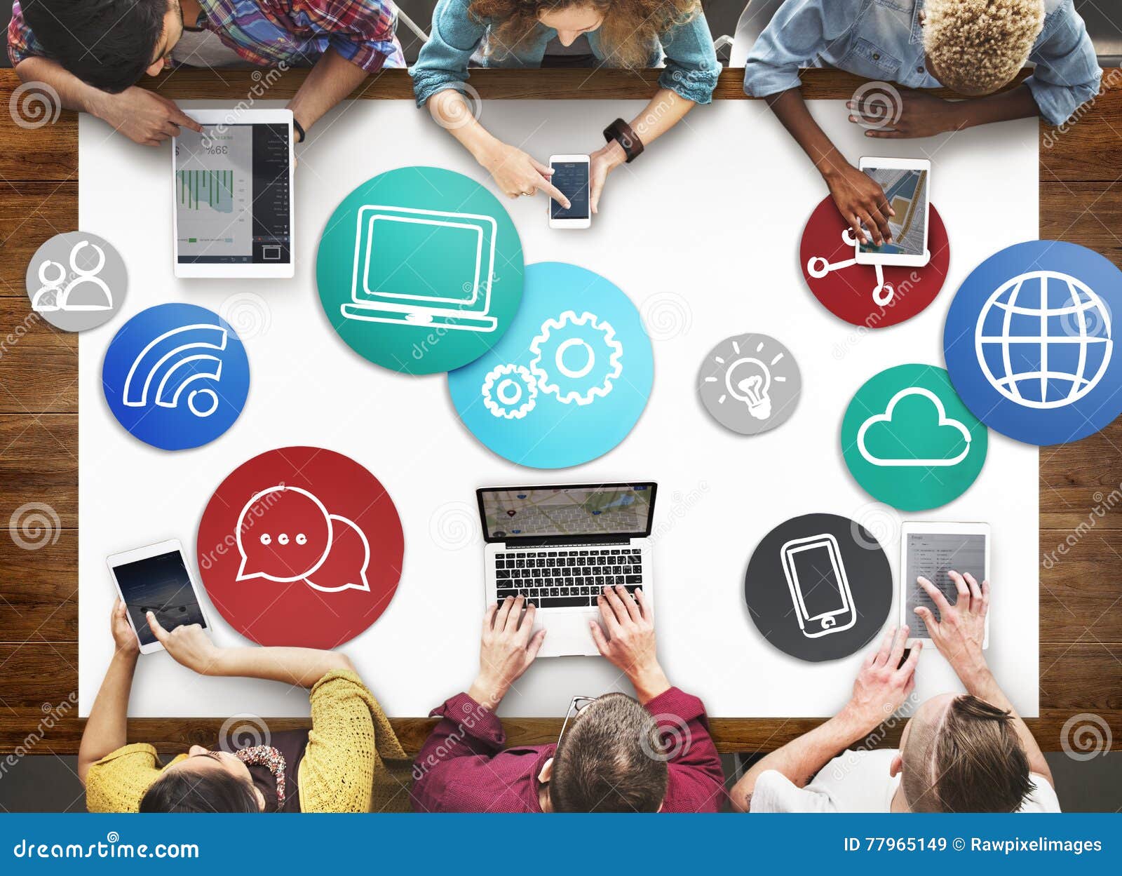 Communication Connection Network Share Concept Stock Image - Image of ...