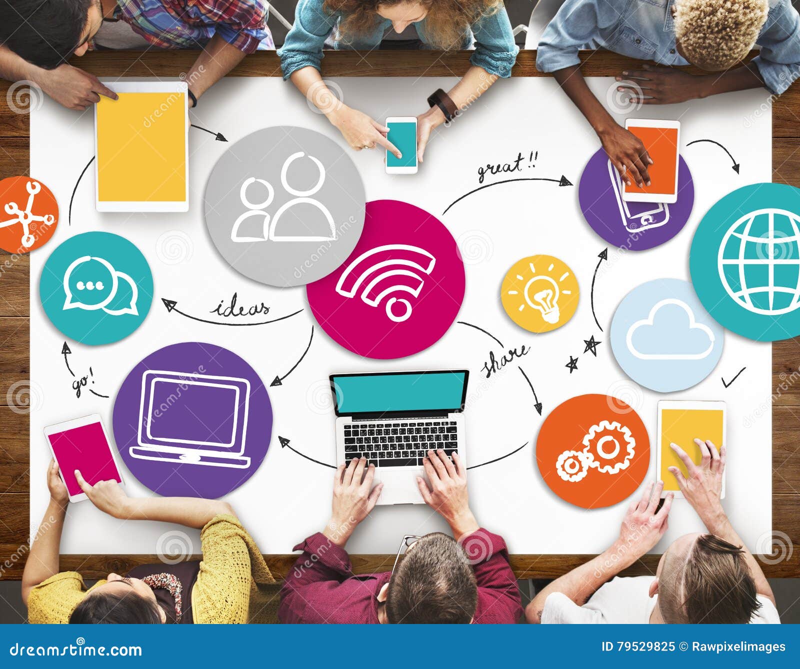 Communication Connection Network Share Concept Stock Image - Image of ...