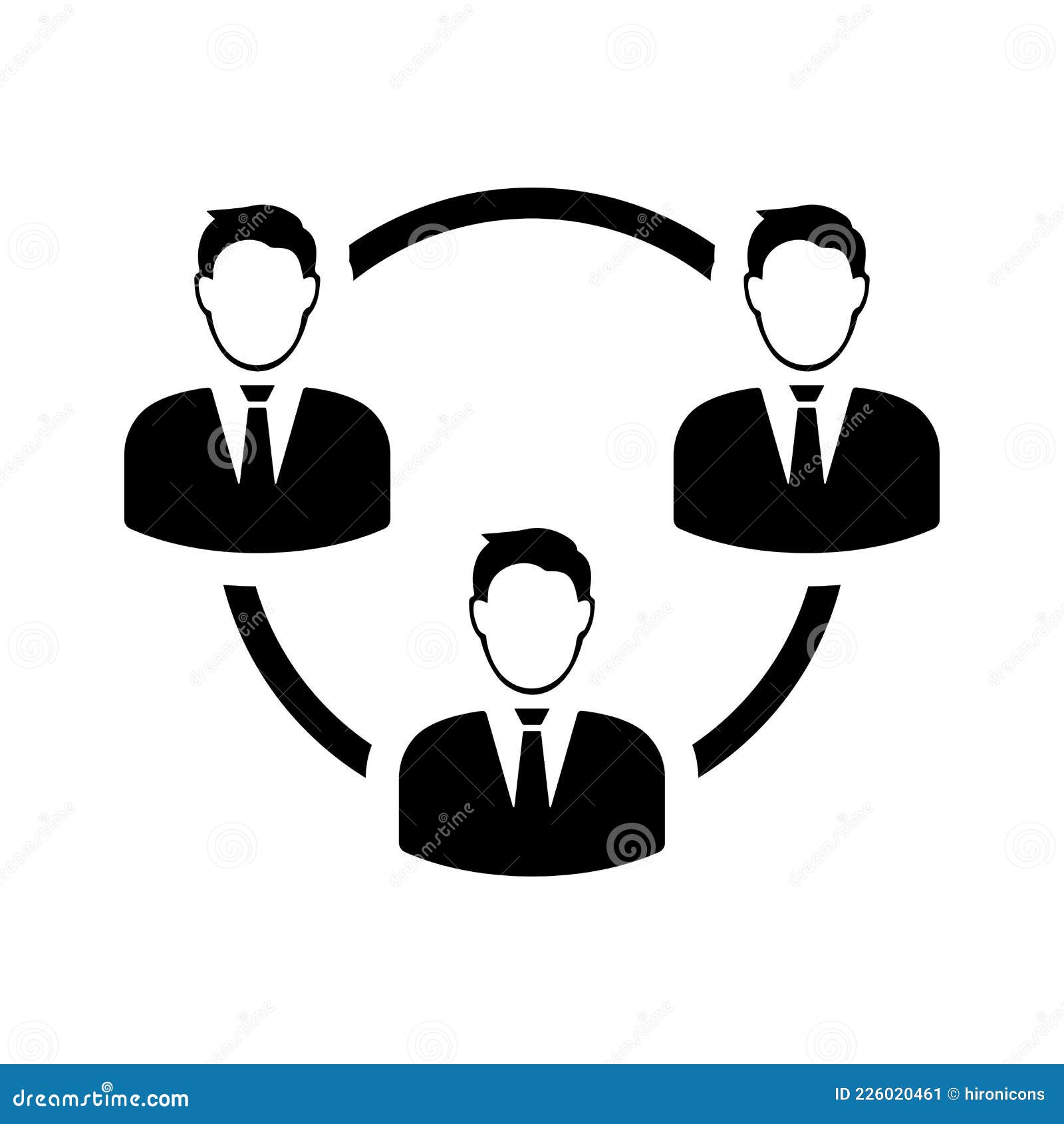 Communication, Connection, Team Icon. Black Vector Graphics Stock ...