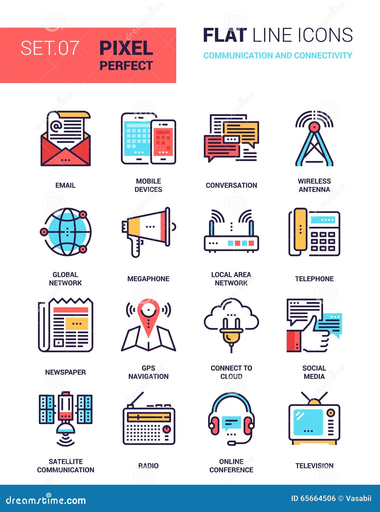 Communication and Connectivity Stock Vector - Illustration of flat ...
