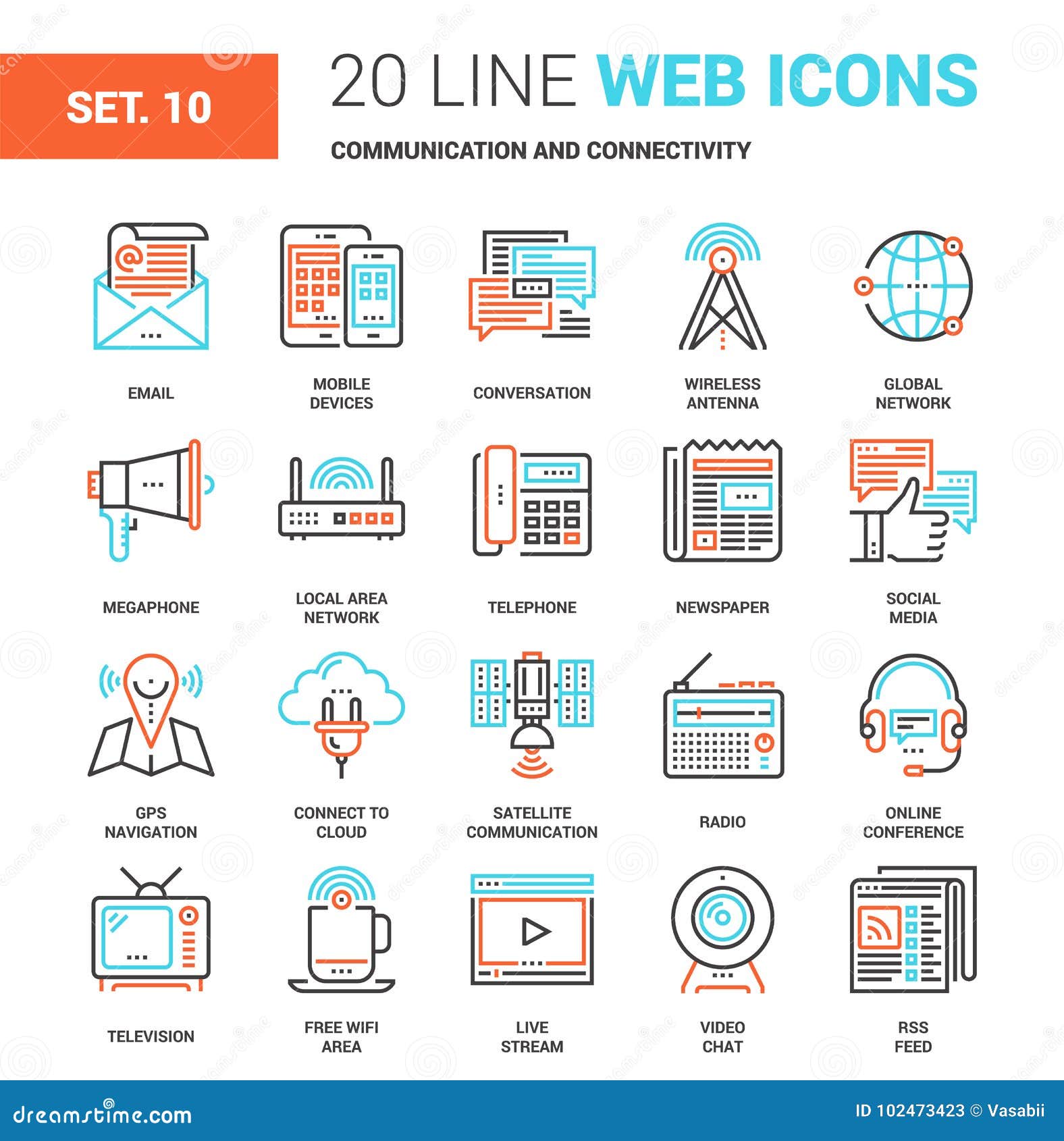 Communication and Connectivity Stock Vector - Illustration of letter ...