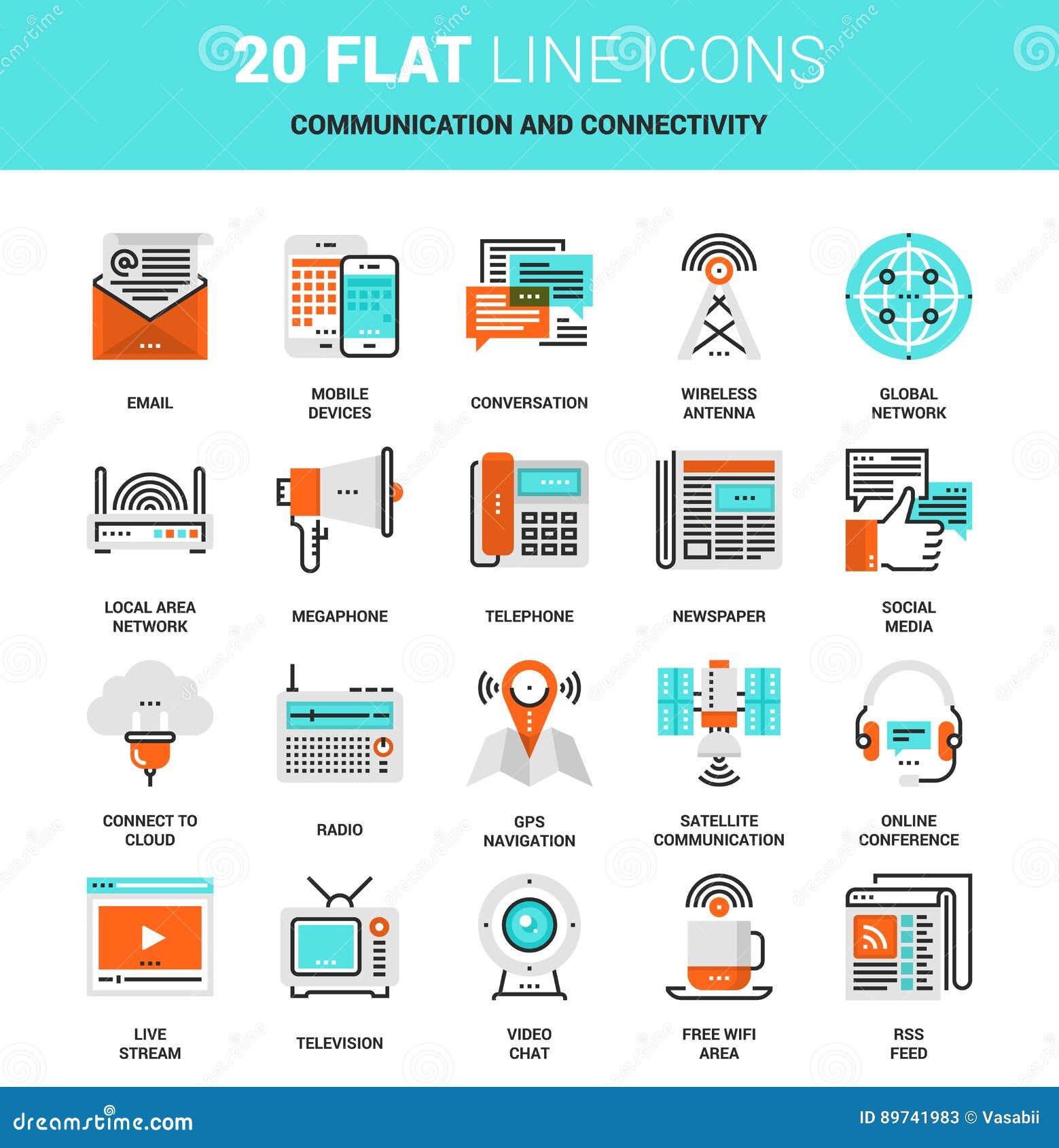 Communication and Connectivity Stock Vector - Illustration of mobile ...