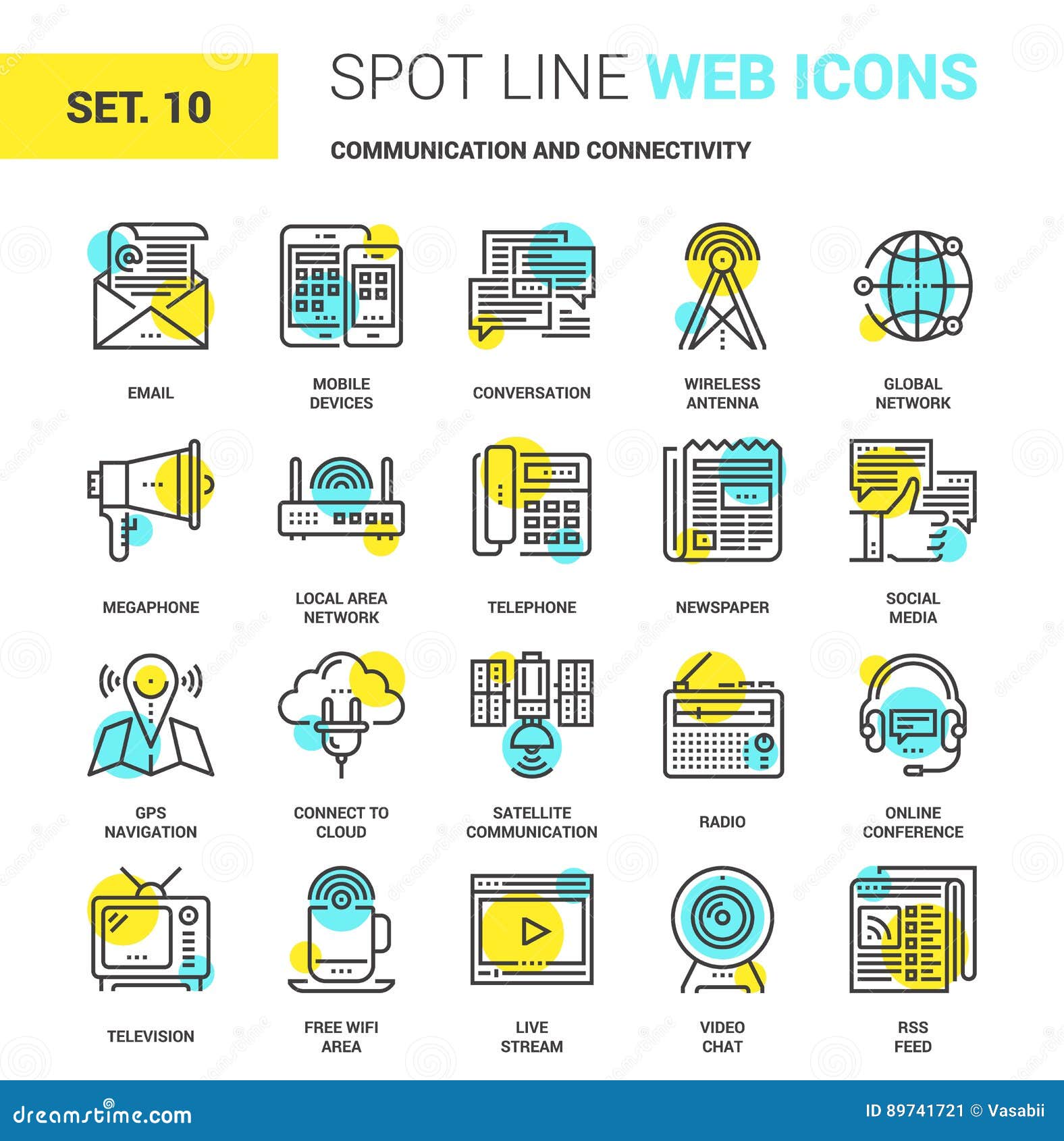 Communication and Connectivity Stock Vector - Illustration of hardware ...