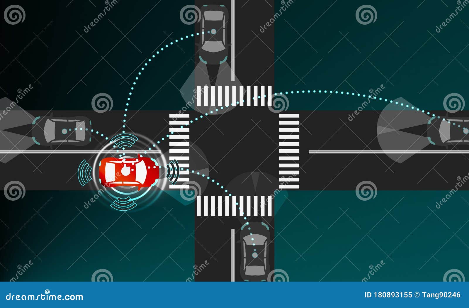 Communication that Connects Cars To Car Stock Illustration ...