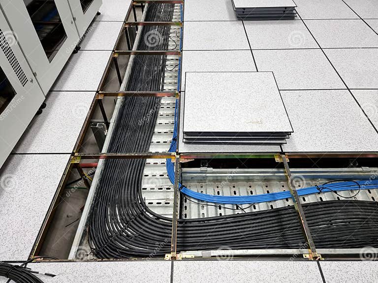 Control cable pulling work stock photo. Image of electrical - 253427542