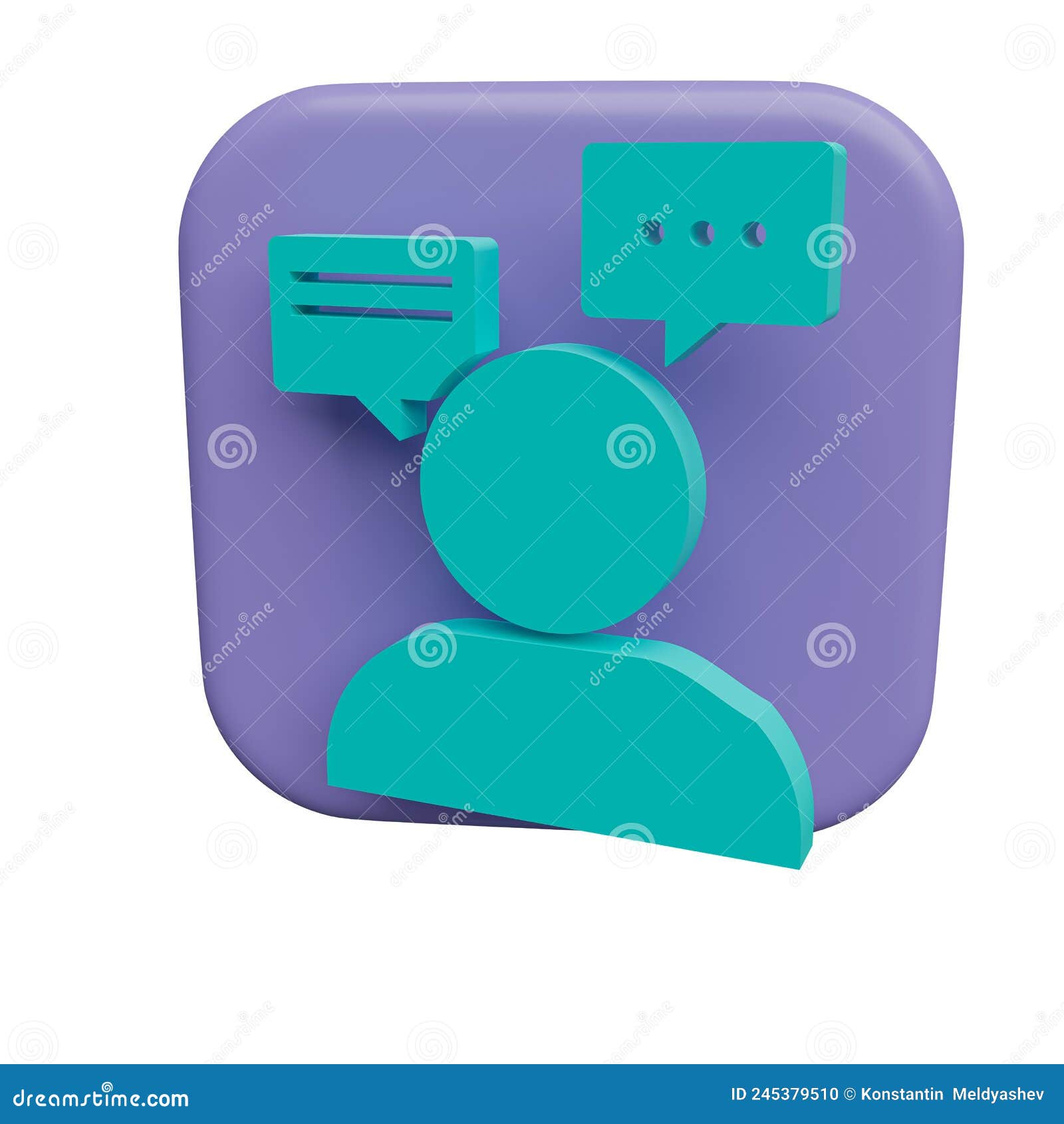 Communication, Conversation 3d Icon Render Illustration Stock ...