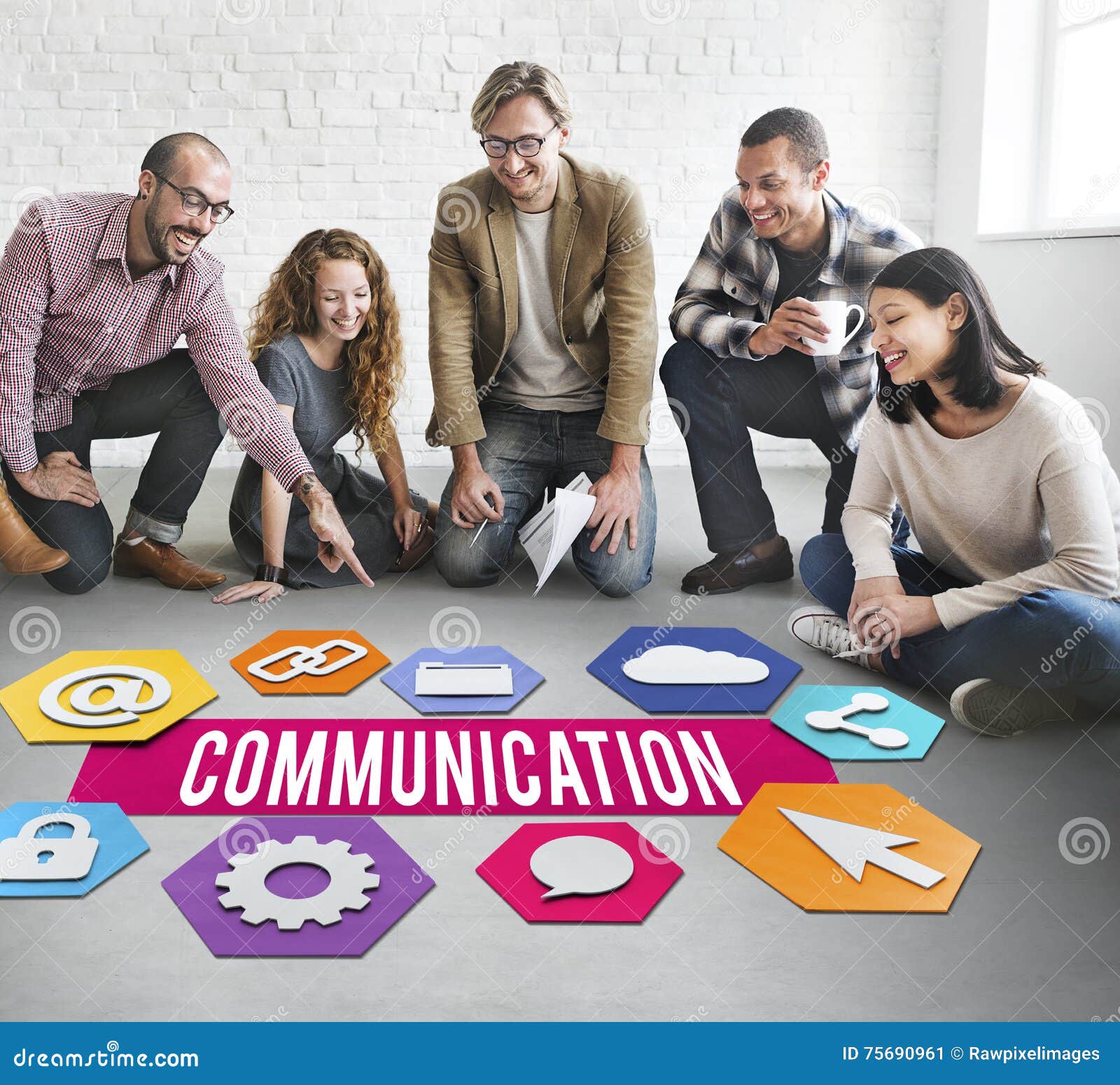 Communication Creative People Layout Graphic Concept Stock Image ...