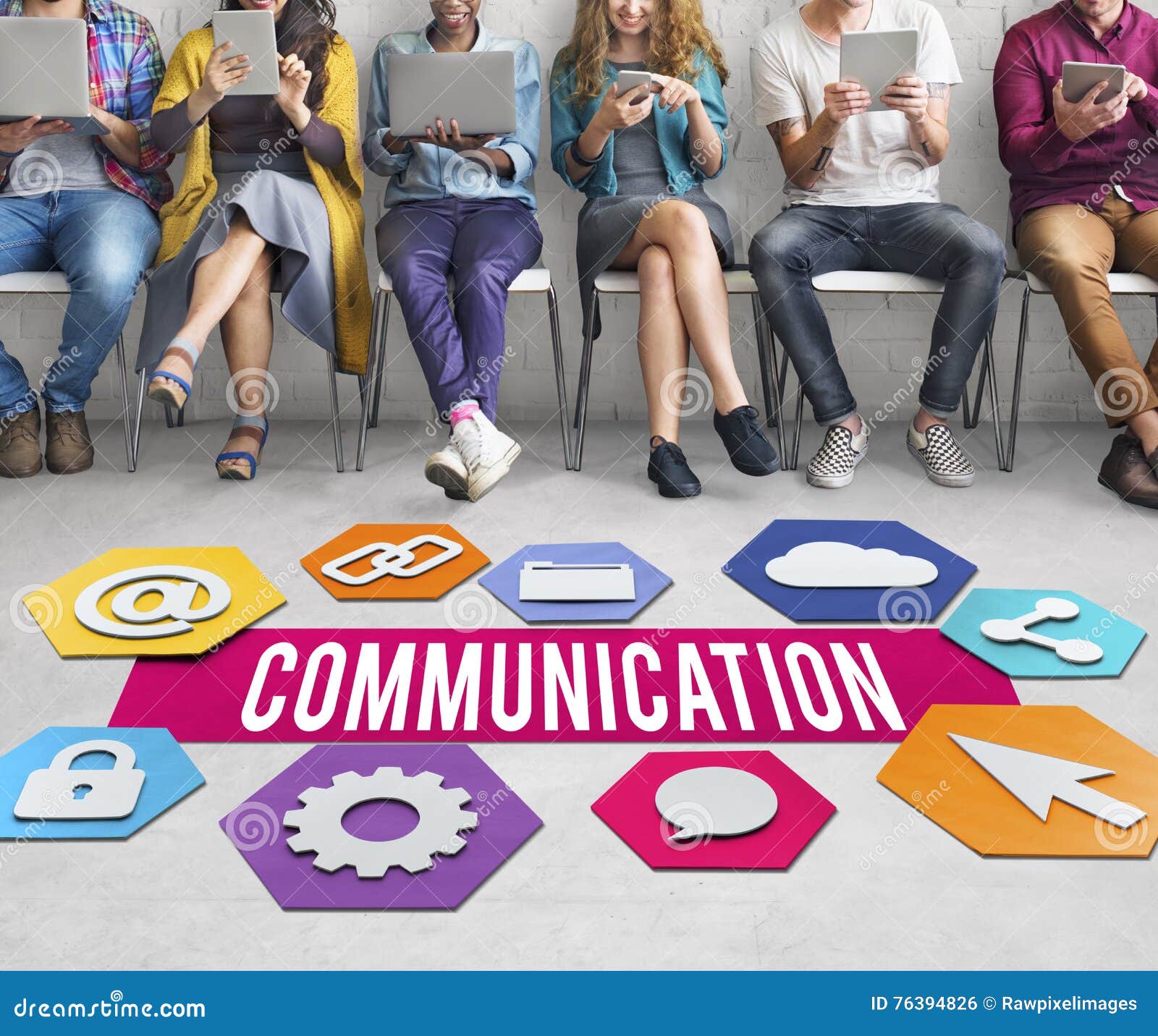 Communication Creative People Layout Graphic Concept Stock Photo ...