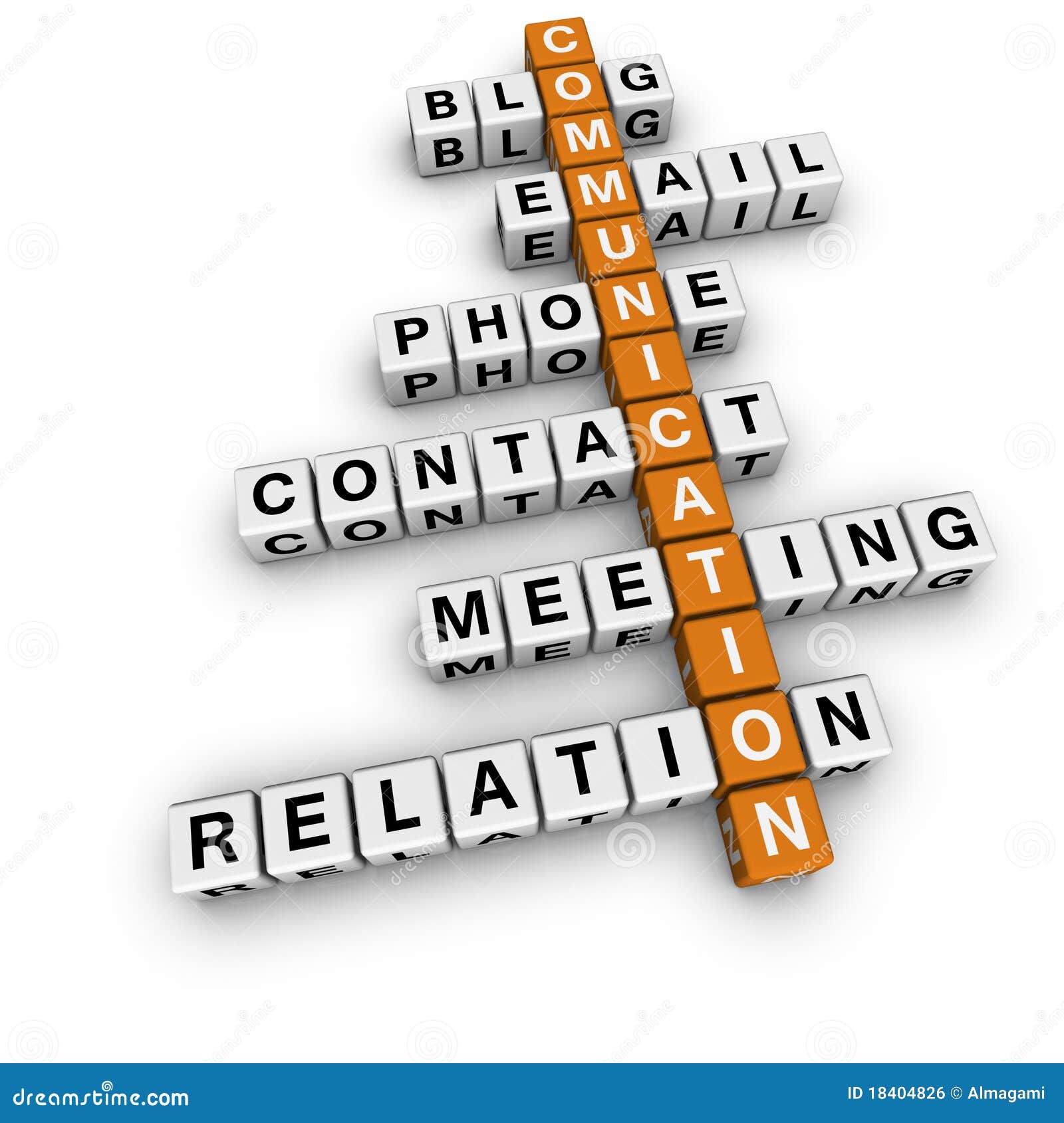 Communication crossword stock illustration. Illustration of connection ...