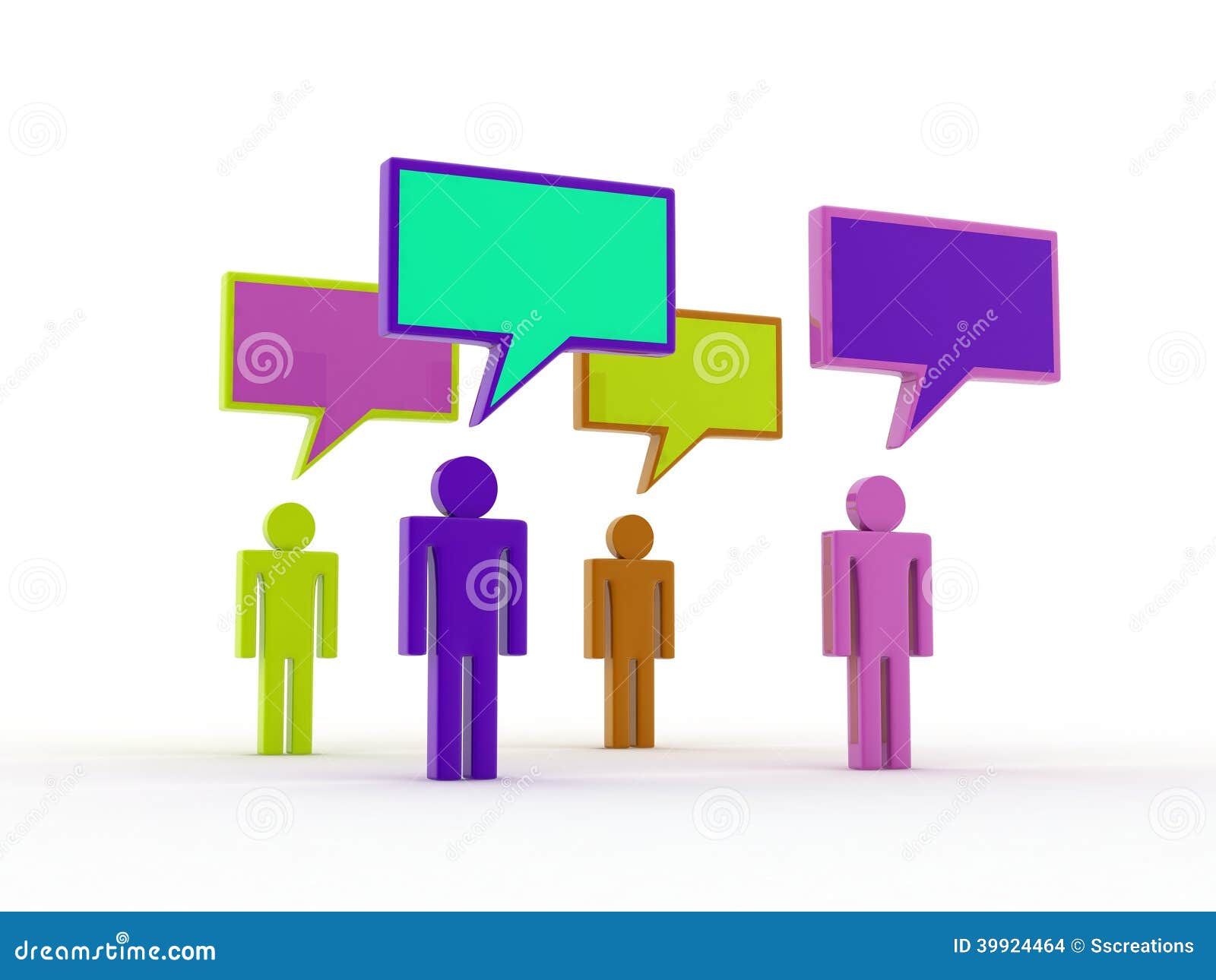 Communication 3D Concept stock illustration. Illustration of balloon ...