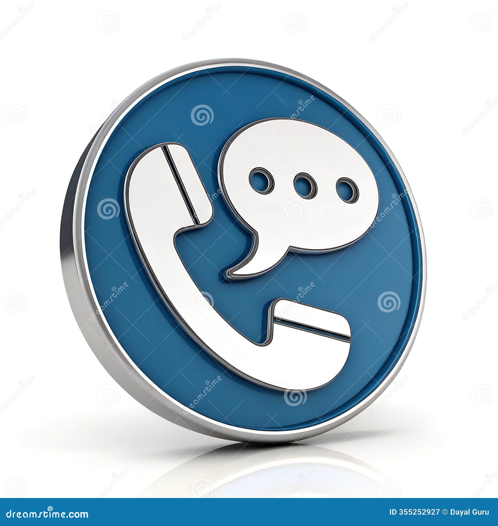 "Communication 3D Icon Illustration Isolated on White Background Stock ...