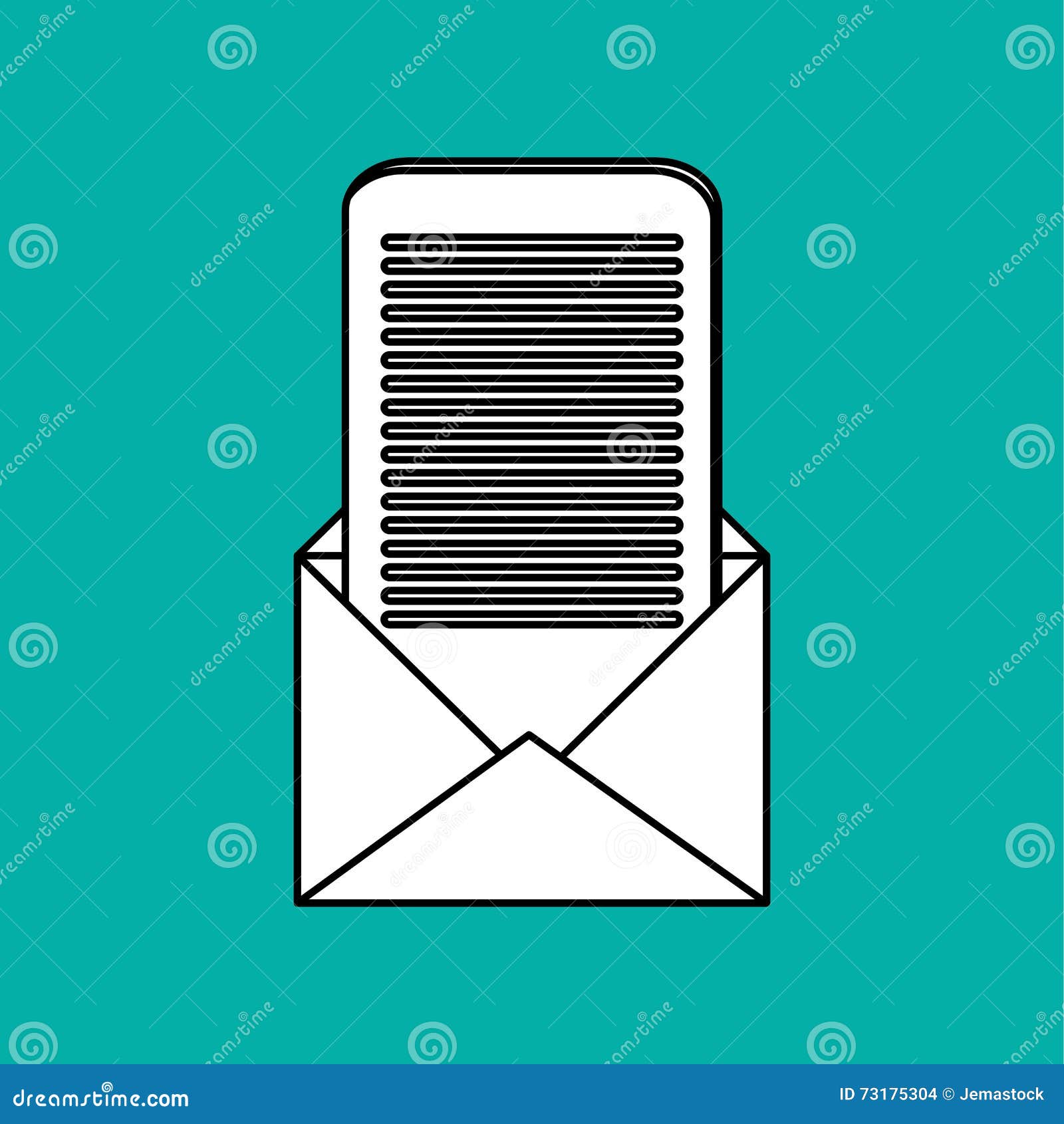 Communication Design. Email Icon. Flat Illustration Stock Illustration ...