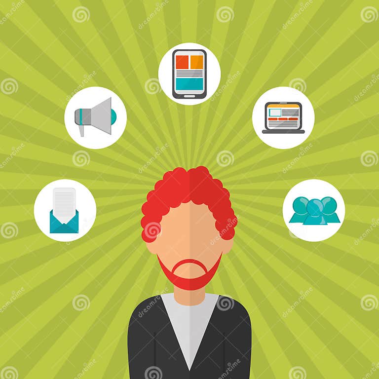 Communication Design , Vector Illustration Stock Vector - Illustration ...