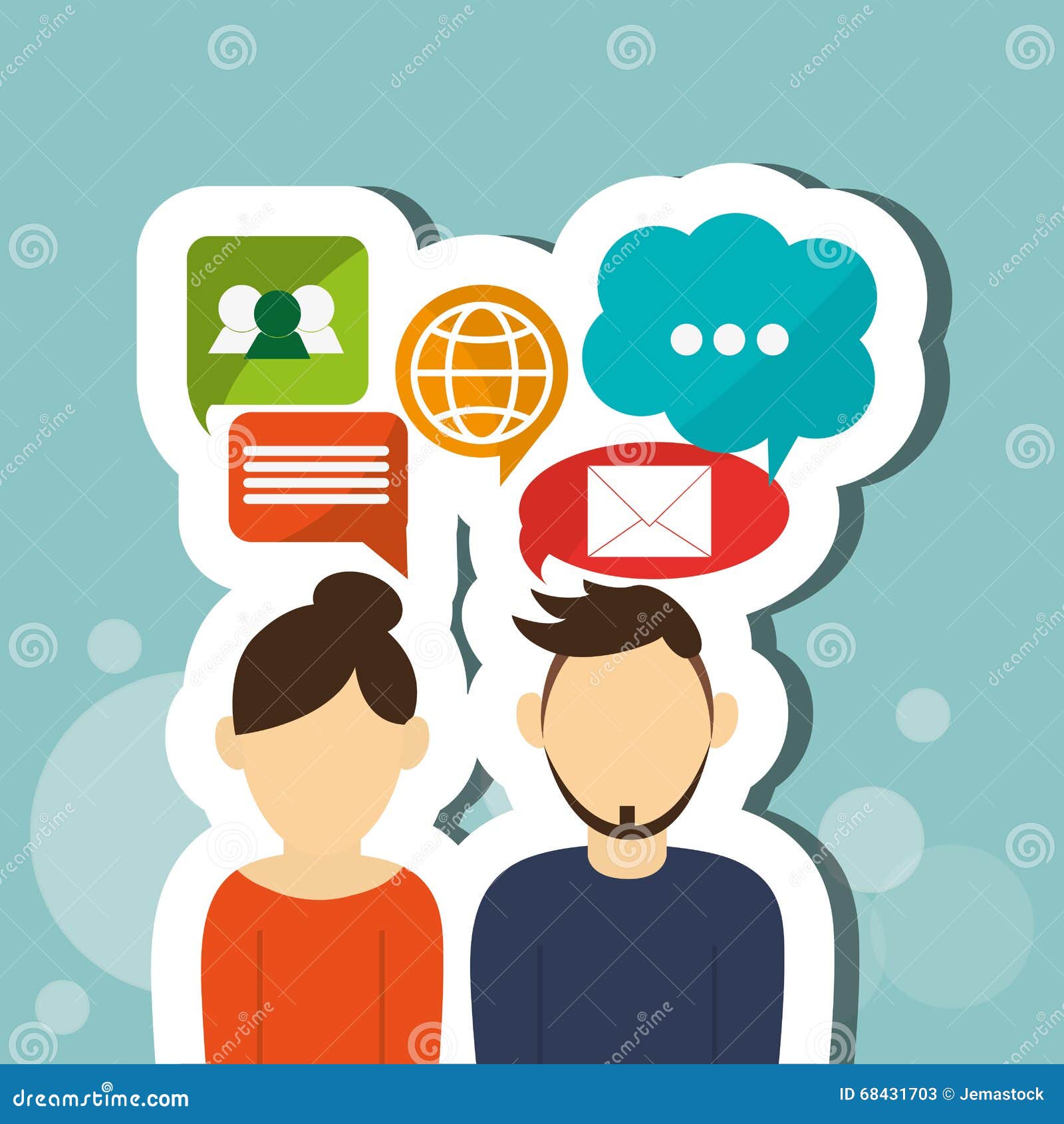 Communication Design , Vector Illustration Stock Vector - Illustration ...