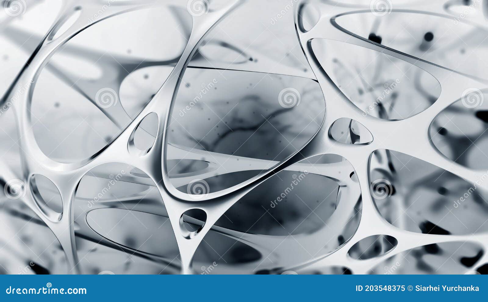 Black and White Abstract Image of a Neural Network Stock Illustration ...