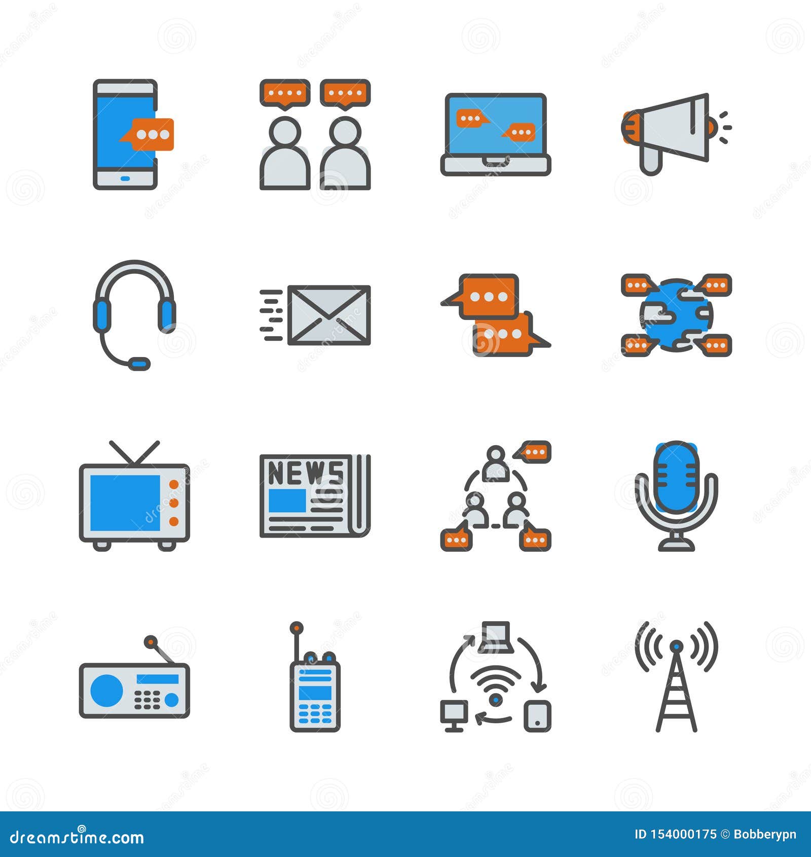Communication Device in Colorline Icon Set.Vector Illustration Stock ...