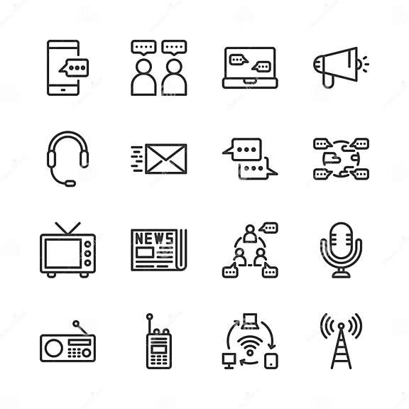 Communication Device Icon Set.Vector Illustration Stock Vector ...