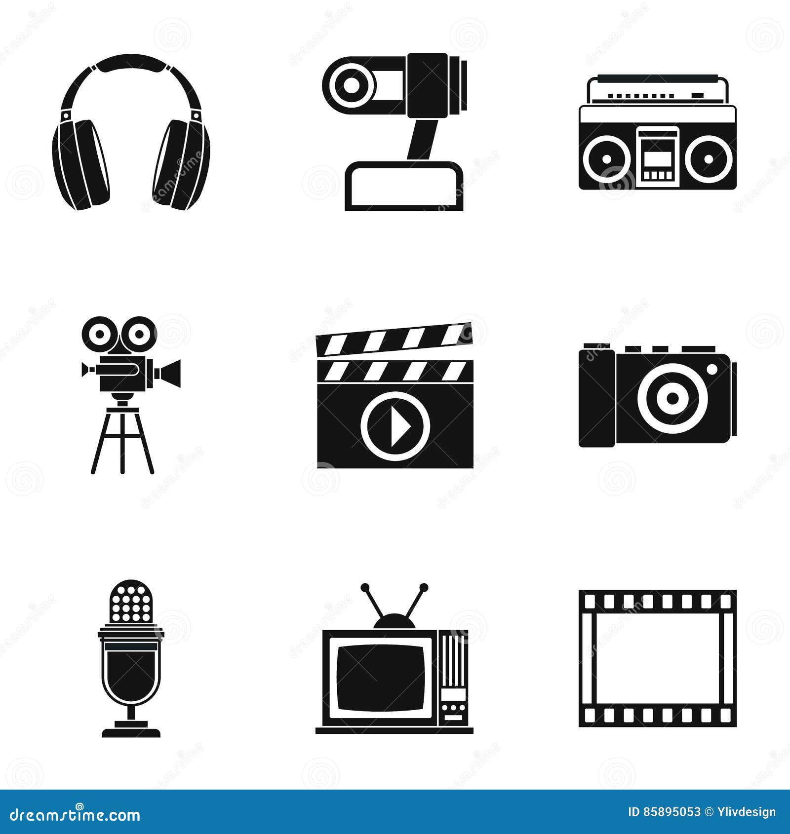 Communication Device Icons Set, Simple Style Stock Vector ...