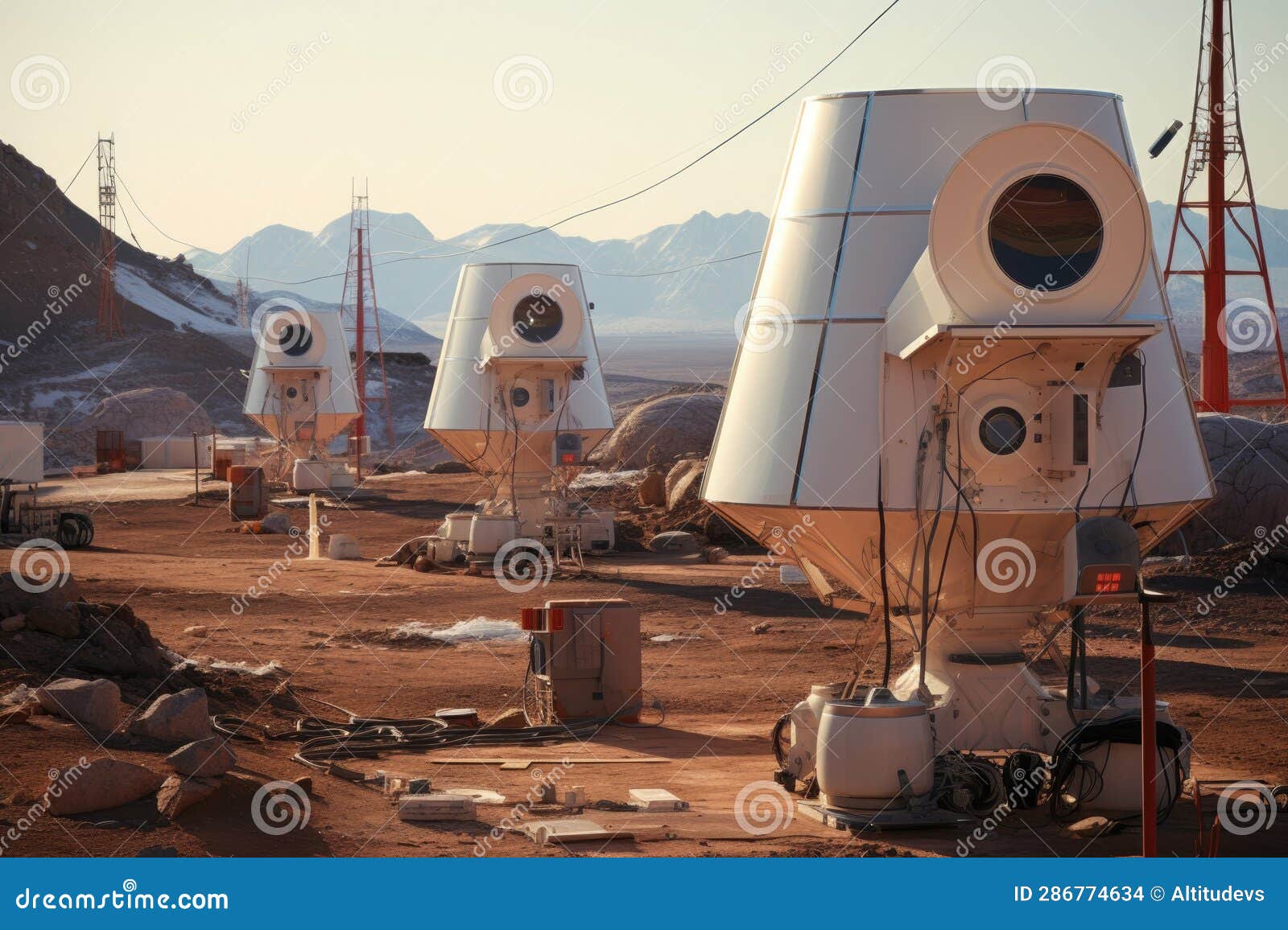 Communication Devices for Earth Contact in Mars Habitat Stock ...