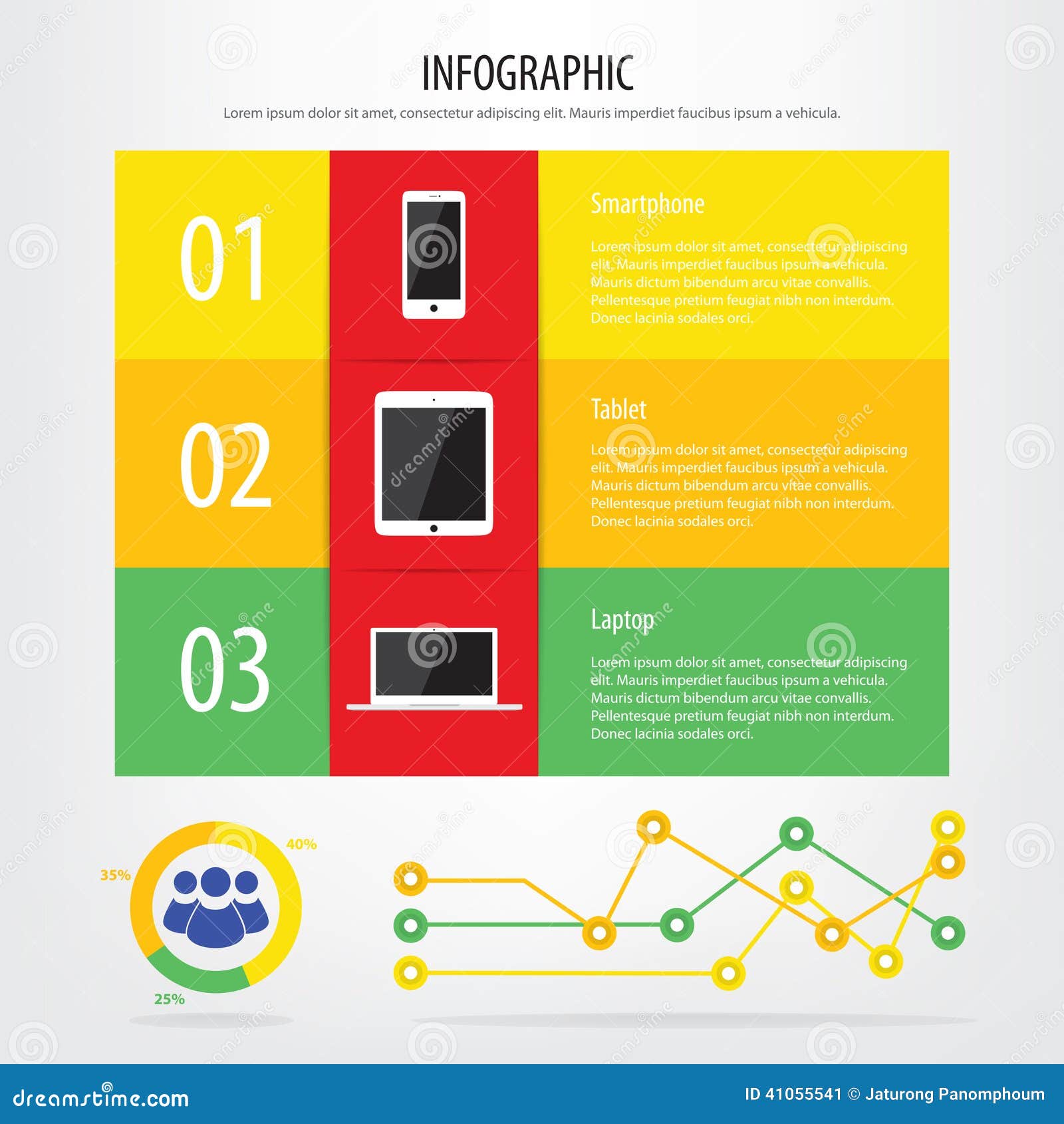 Communication Devices Infographic Stock Vector - Illustration of online ...