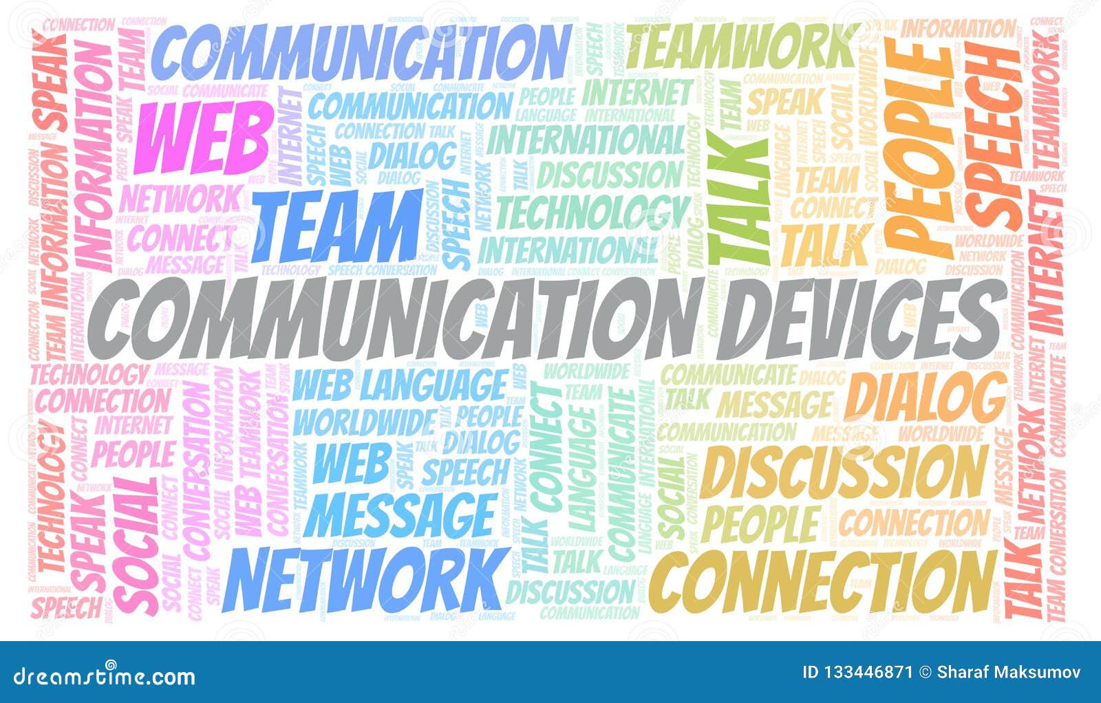 Communication Devices Word Cloud Stock Illustration - Illustration of ...