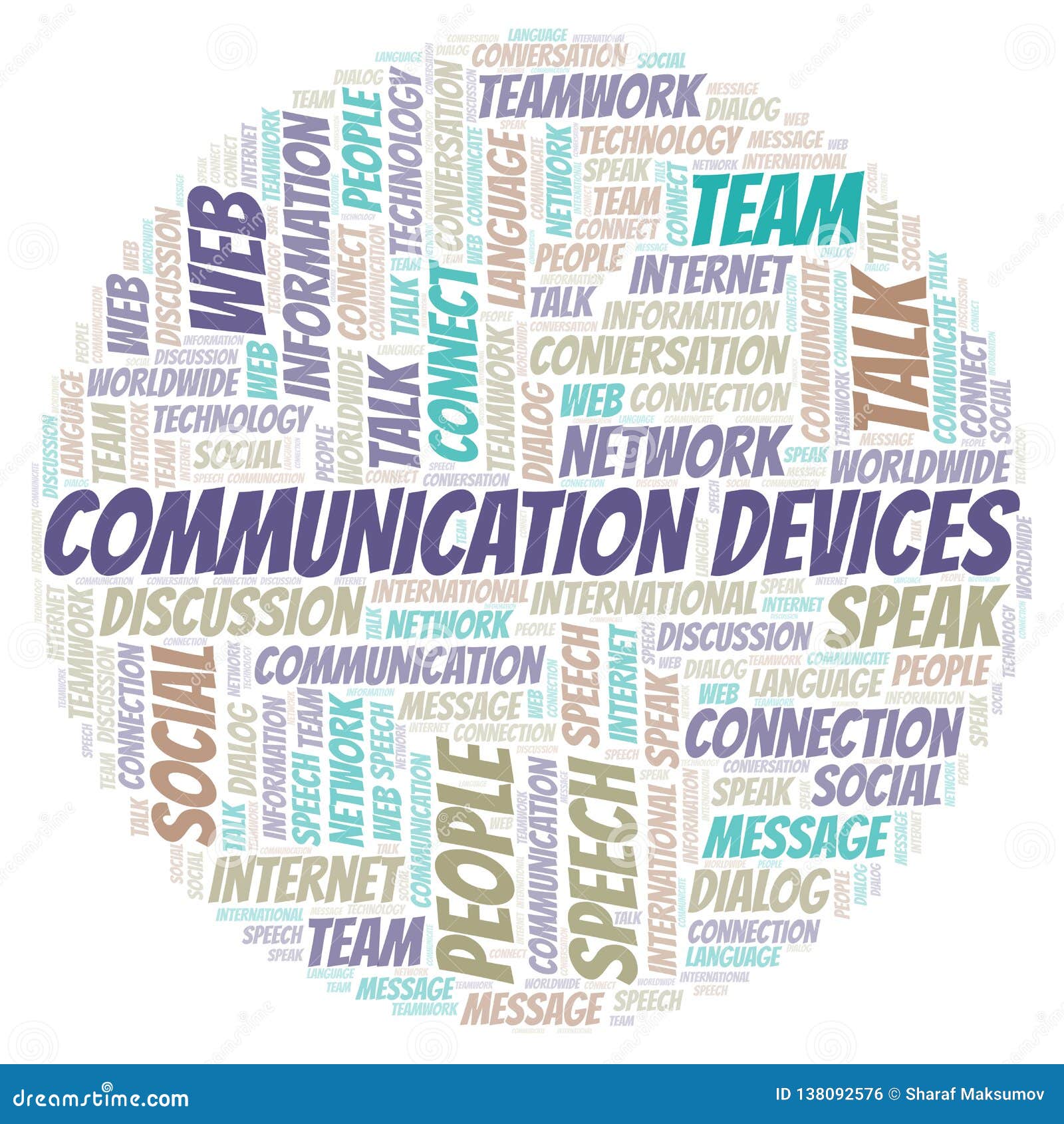 Communication Devices Word Cloud Stock Illustration - Illustration of ...