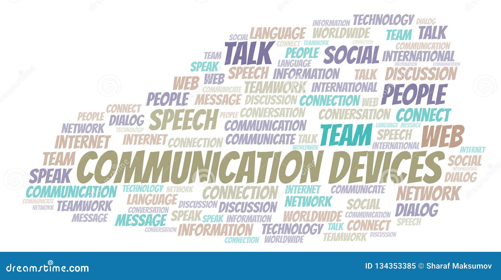 Communication Devices Word Cloud Stock Illustration - Illustration of ...