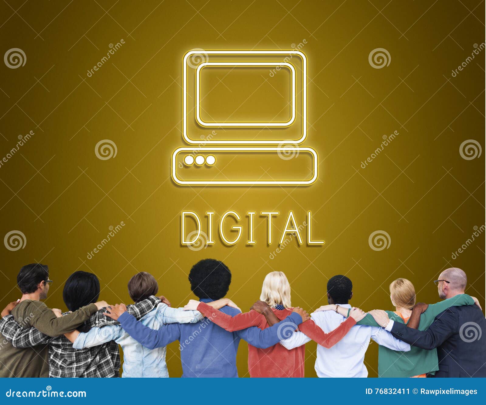 Communication Digital Computer Media Graphic Concept Stock Image ...