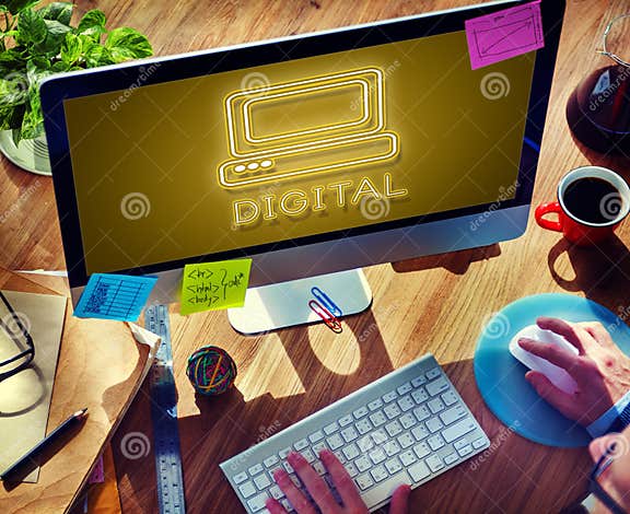 Communication Digital Computer Media Graphic Concept Stock Photo ...