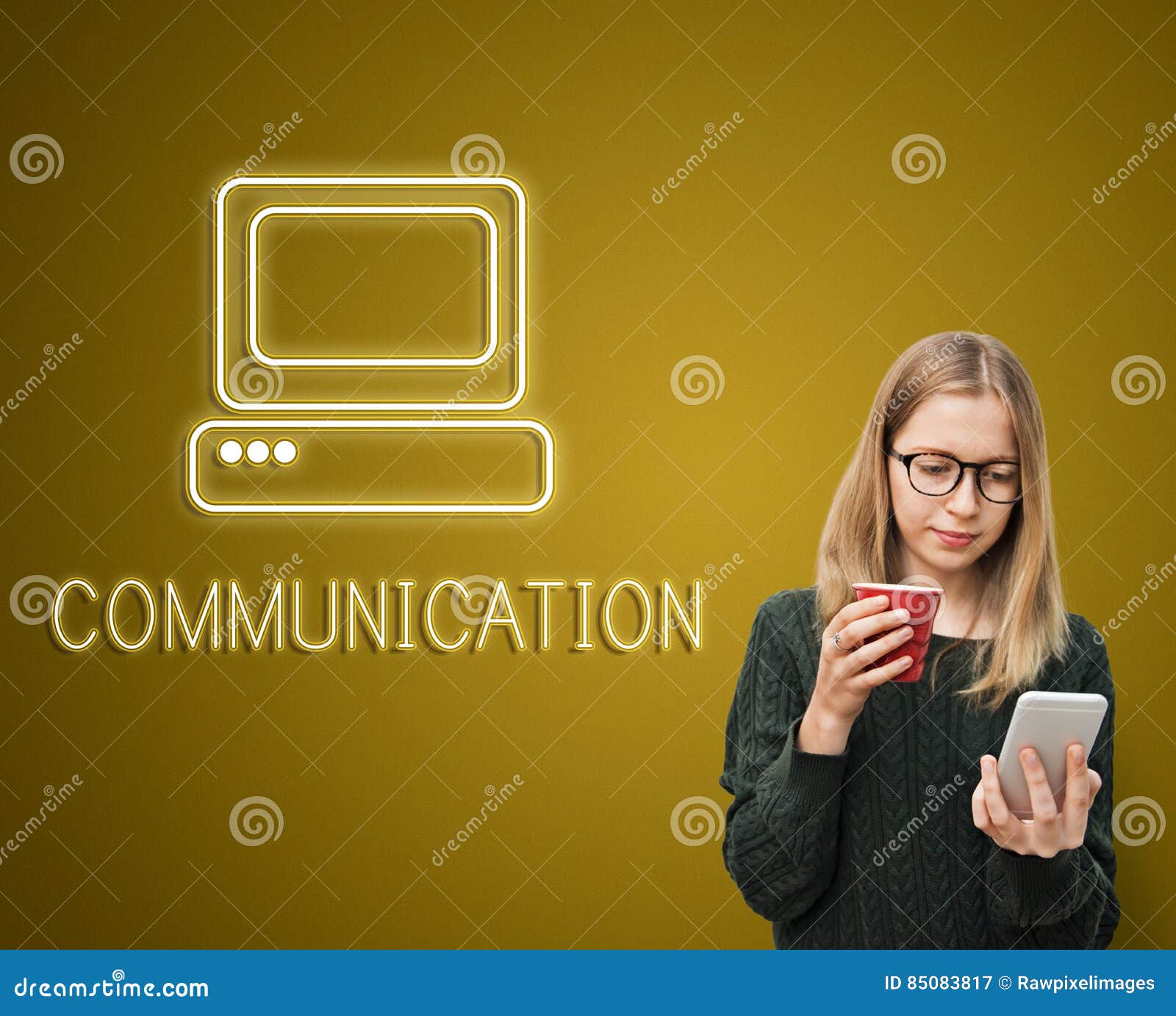 Communication Digital Computer Media Graphic Concept Stock Image ...