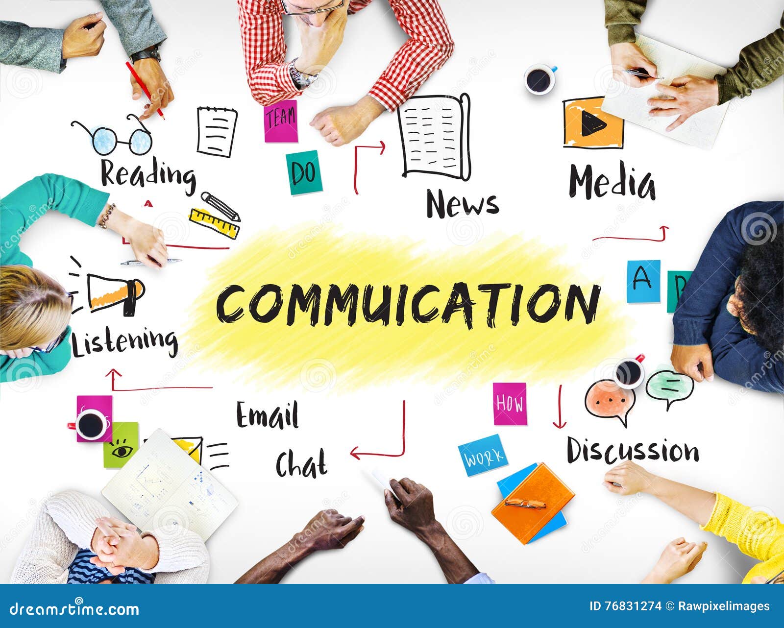 Communication Discussion Team Work Ideas Concept Stock Photo - Image of ...