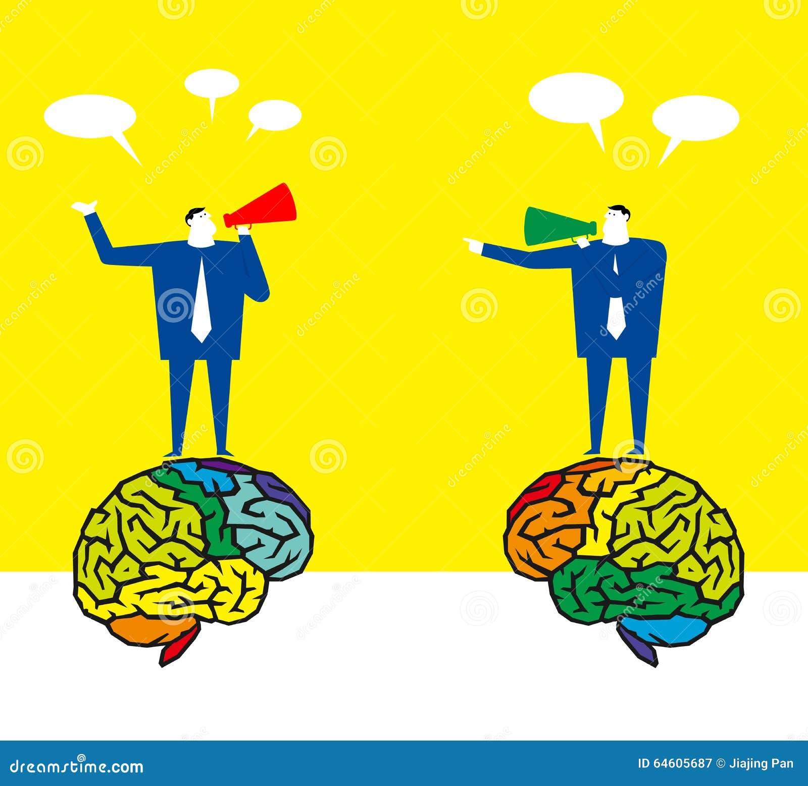 Communication and Discussion Stock Illustration - Illustration of ...