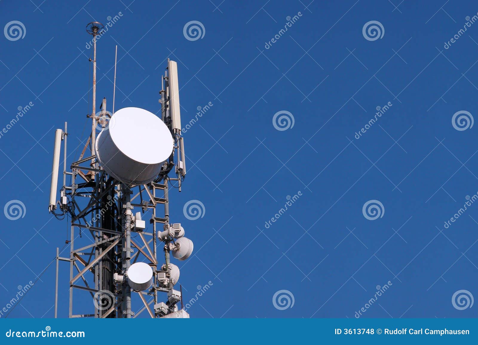 Communication Dish and Antenna Stock Photo - Image of communication ...