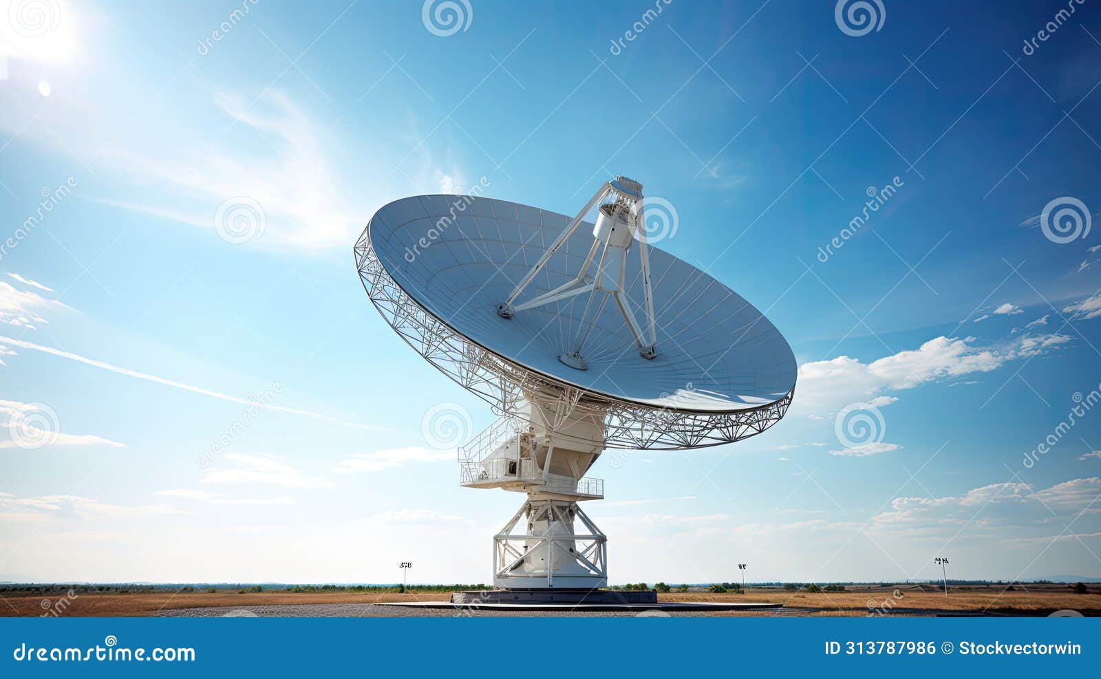 Communication dish antenna stock illustration. Illustration of receiver ...