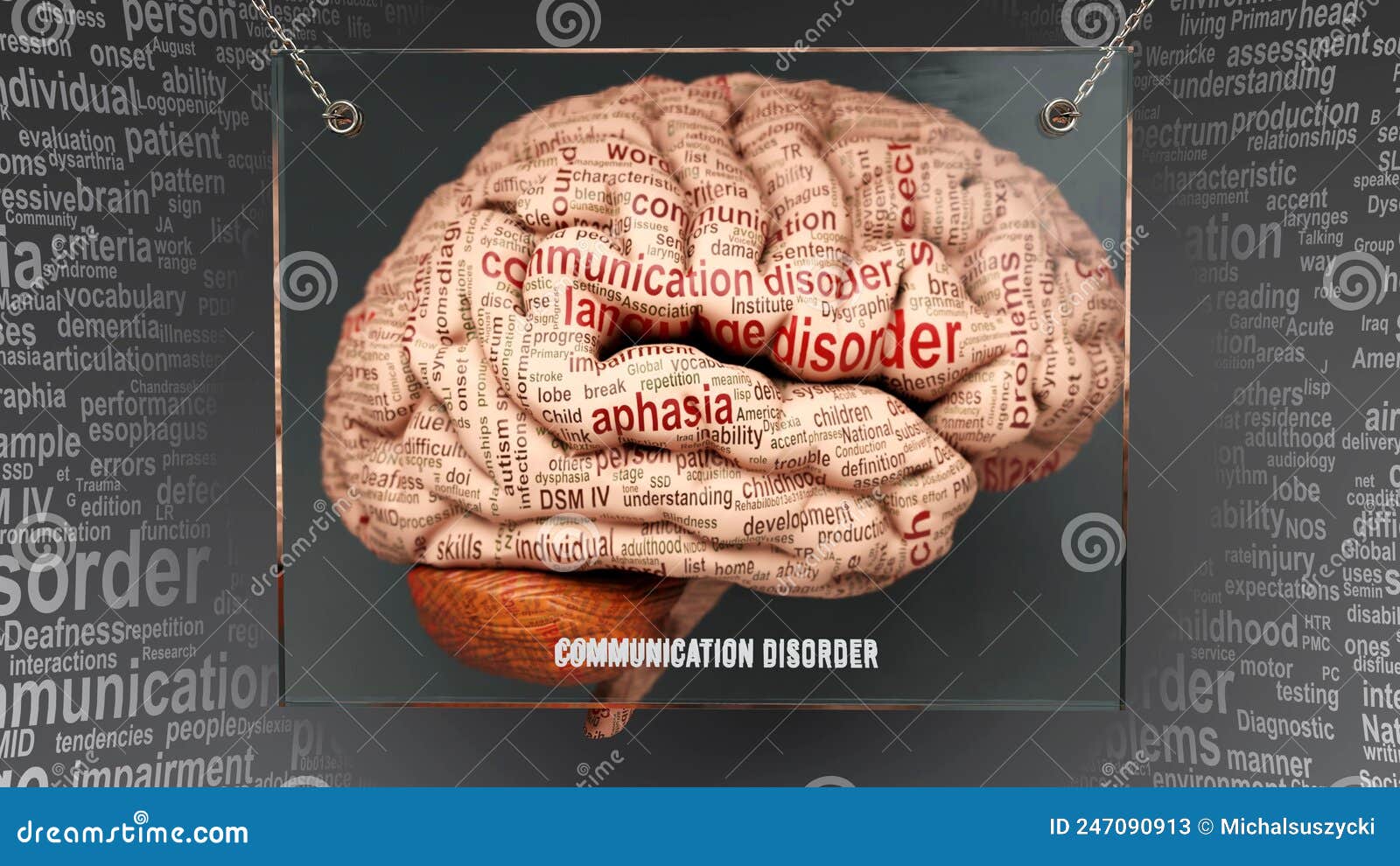 Communication Disorder in Human Brain Stock Illustration - Illustration ...