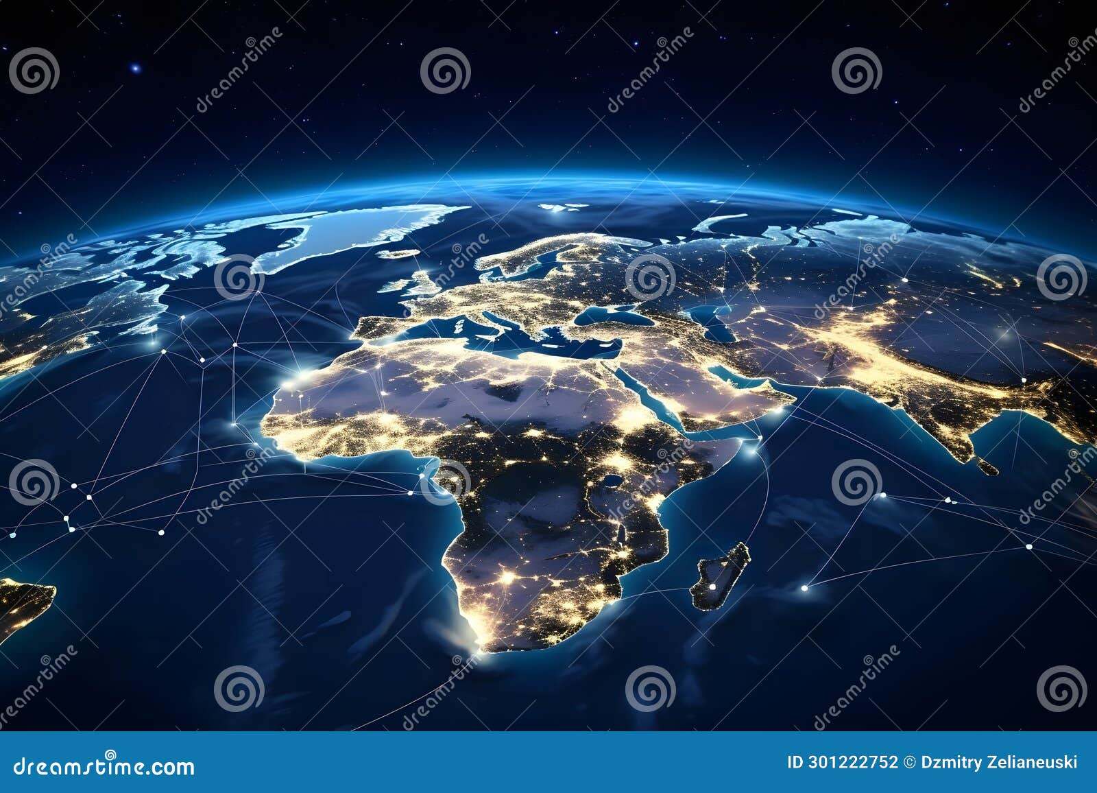 Communication Earth Concept. Generative AI Stock Illustration ...