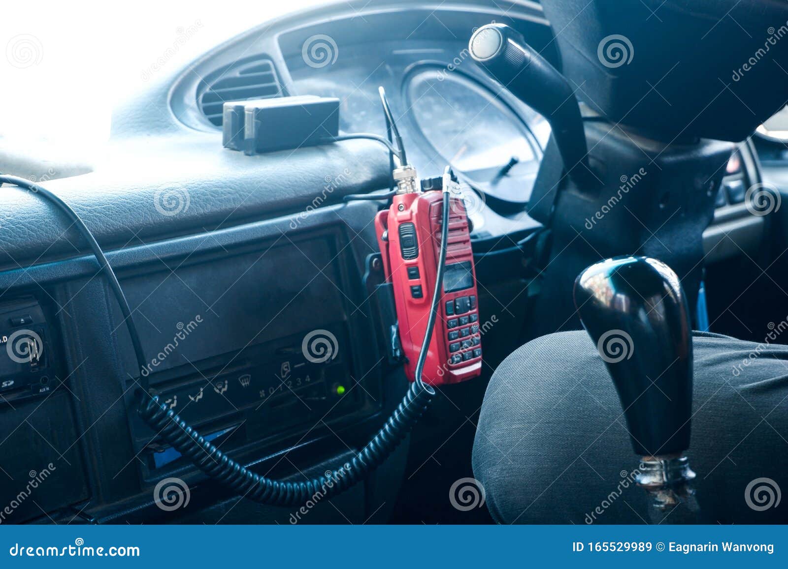 Communication Equipment Attached To the Car Stock Image - Image of ...