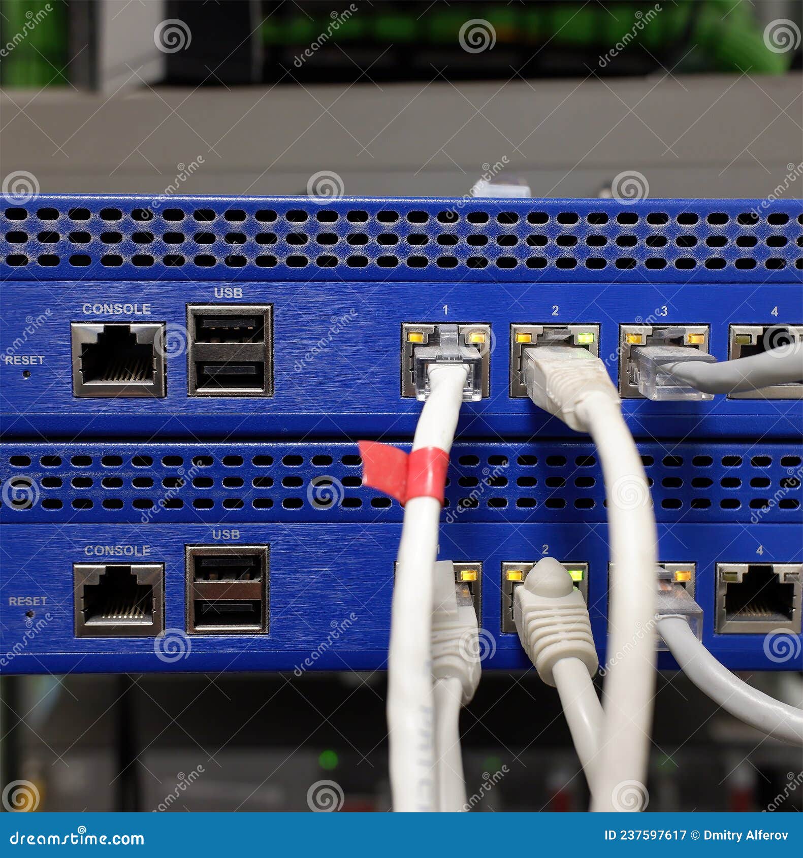 Communication Equipment in the Data Center Stock Image - Image of ...