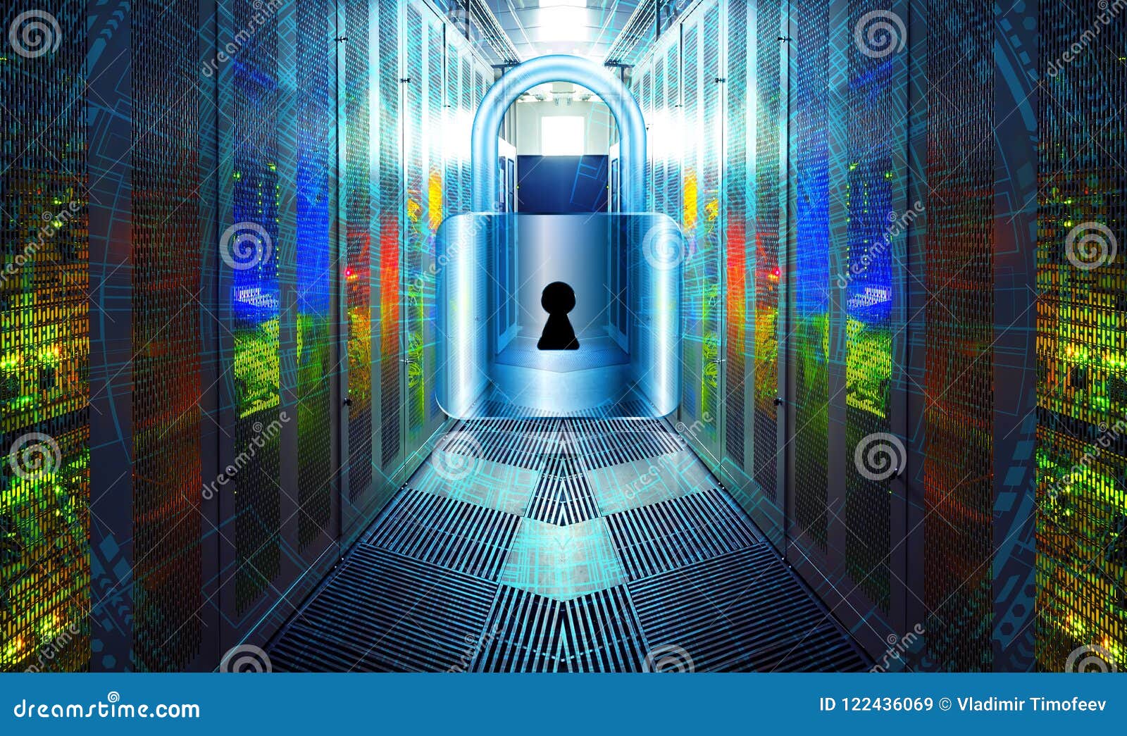 Technology Security Concept. Modern Safety Digital Background ...