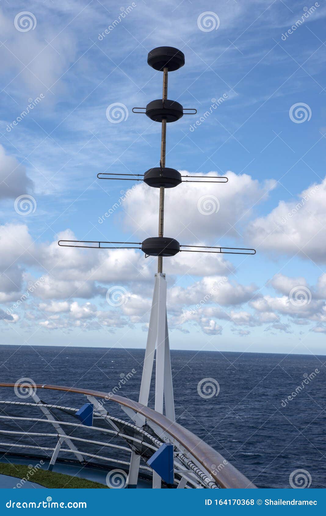 Communication Equipment on a Ship Stock Photo - Image of cloud, travel ...