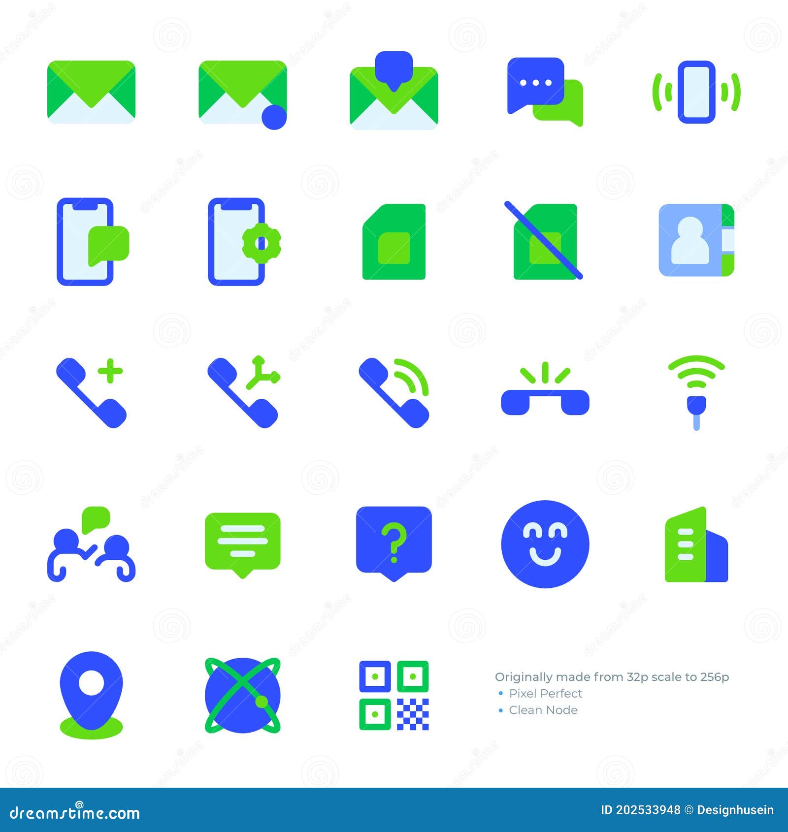 Communication Icon Set with Flat Design Style Good for Ui and ...