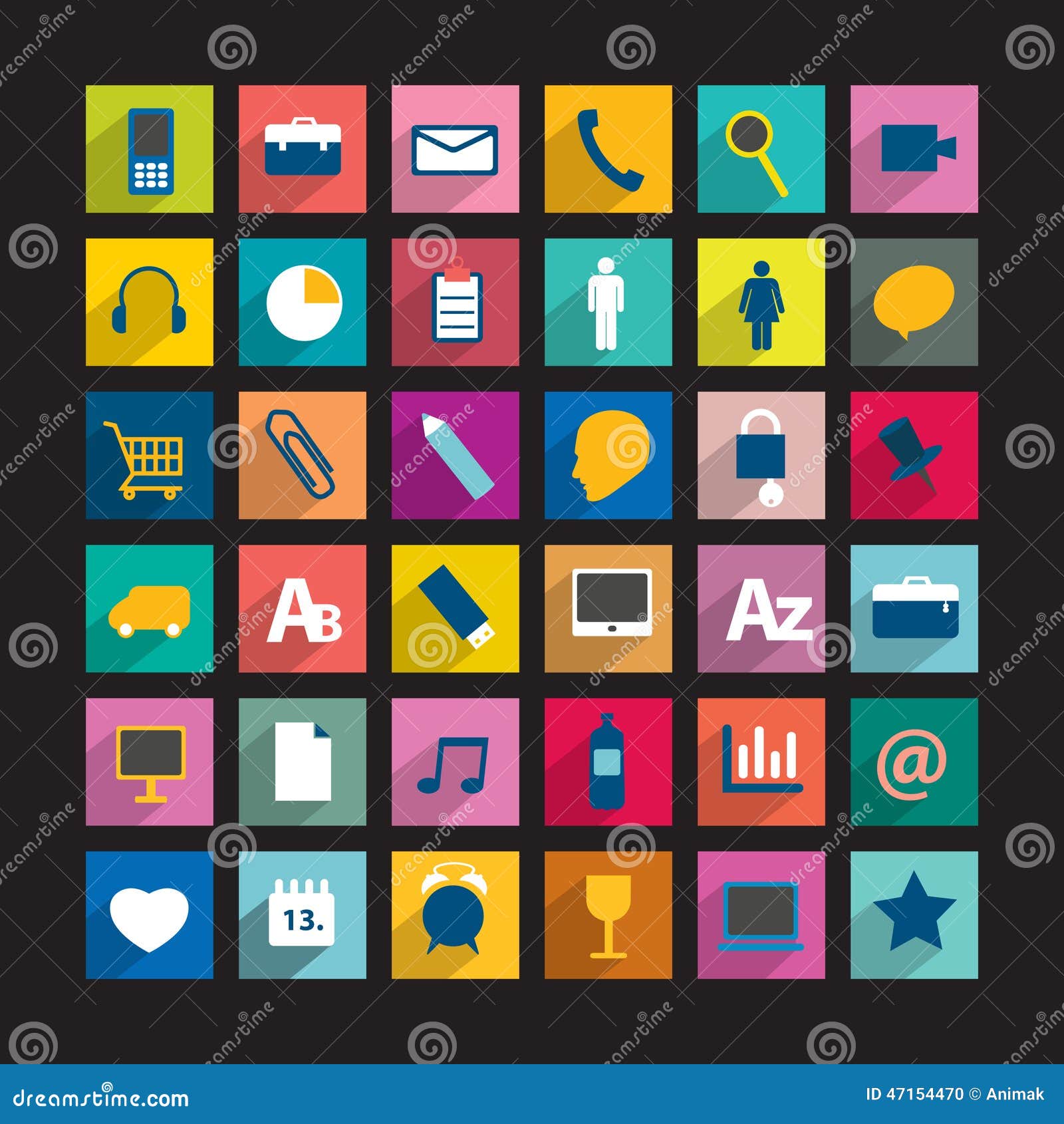 Communication flat icon. stock vector. Illustration of modern - 47154470
