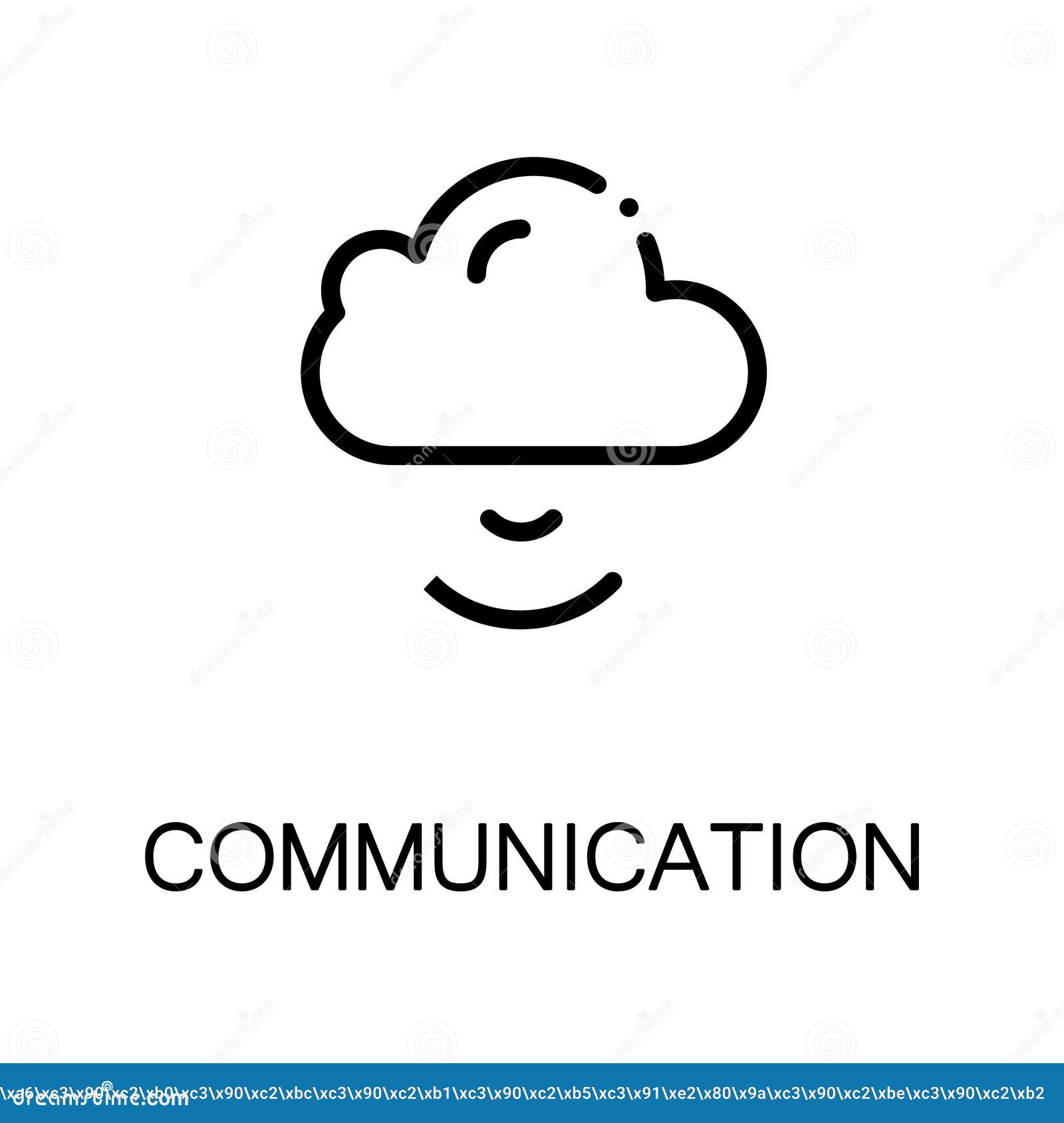 Communication flat icon stock vector. Illustration of button - 84357823