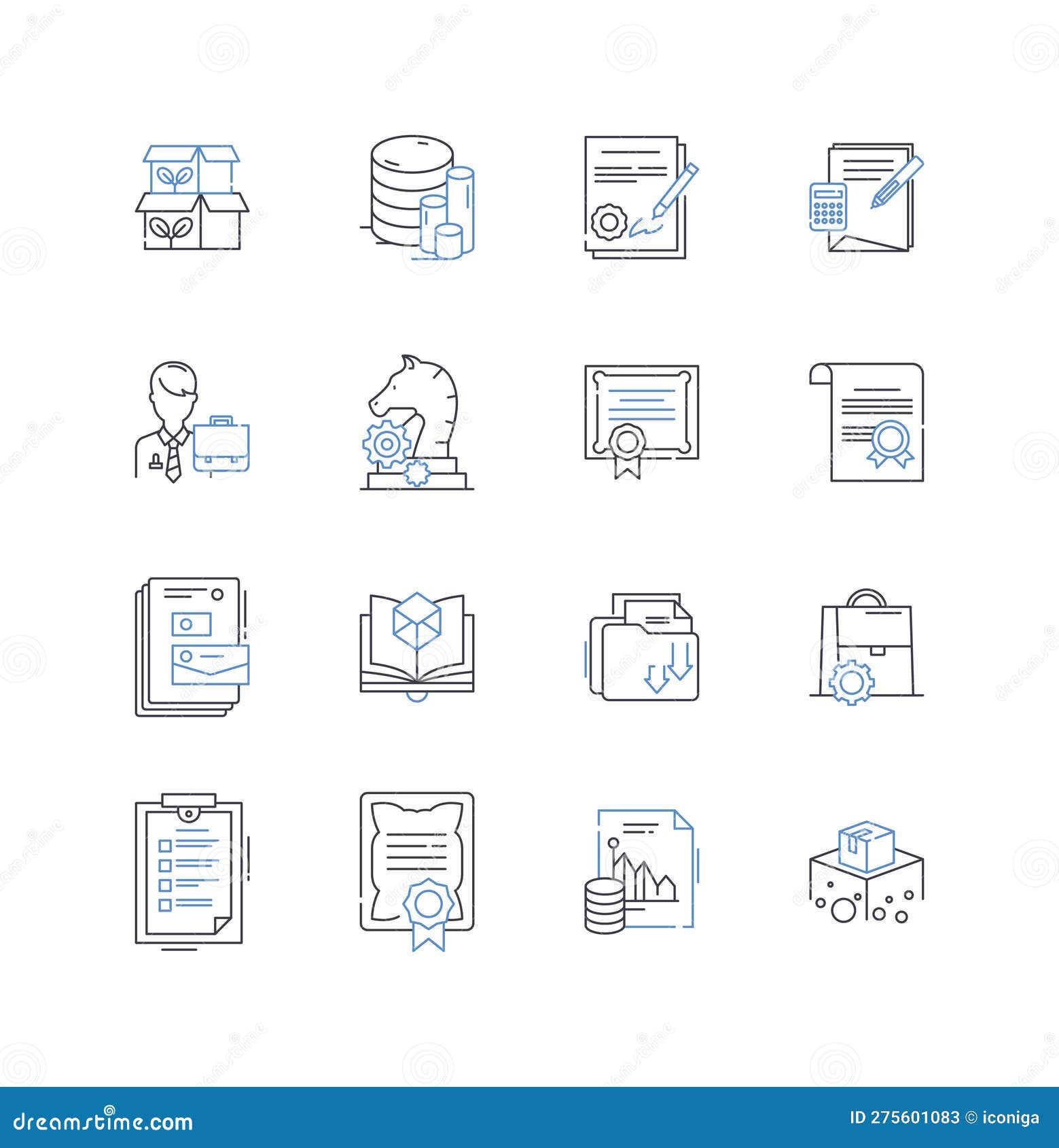 Communication Flow Line Icons Collection. Dynamics, Feedback ...