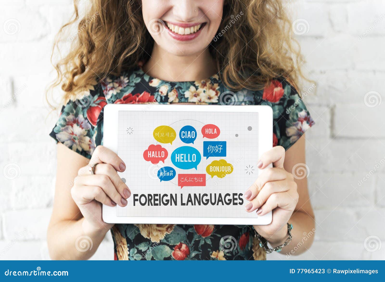 Communication Foreign Languages Greeting Worldwide Concept Stock Image ...