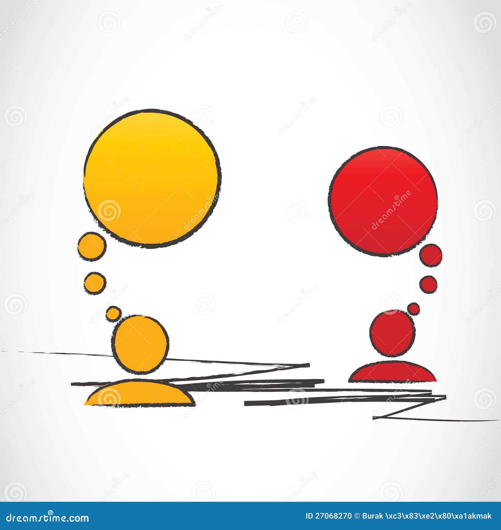 Communication gap stock vector. Illustration of color - 27068270