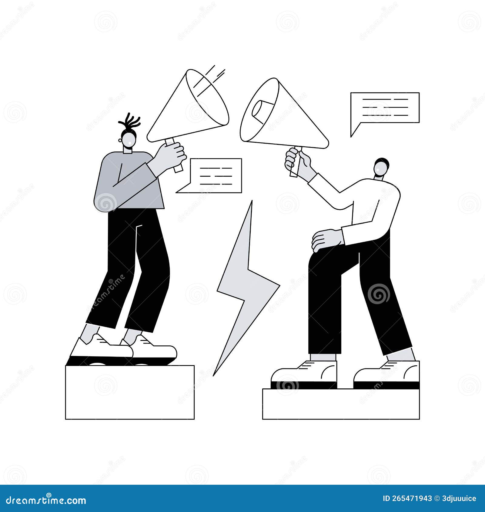 Communication Gap Abstract Concept Vector Illustration. Stock Vector ...